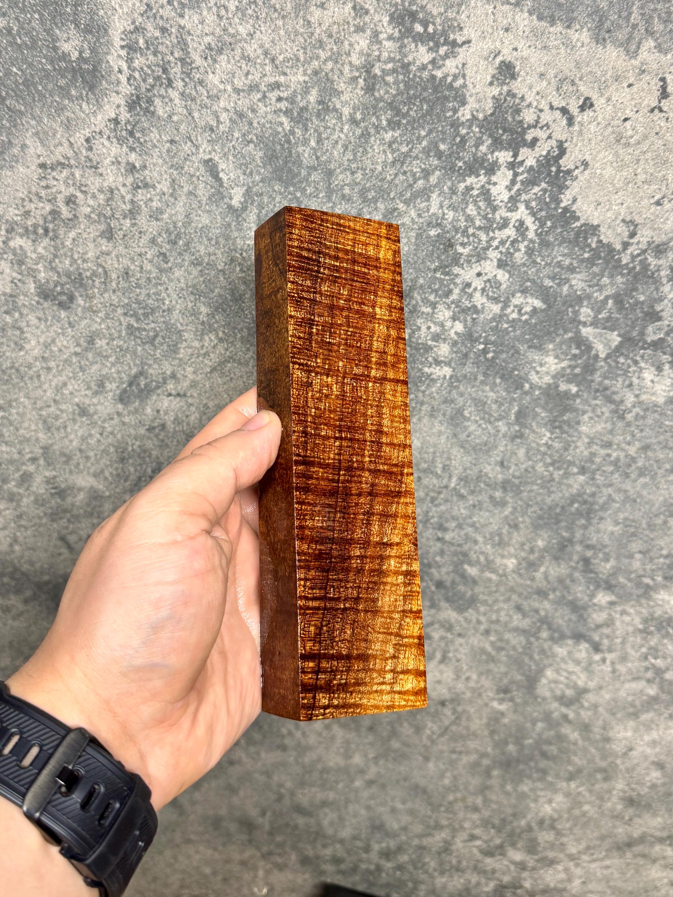 Stabilised Curly Tasmanian Blackwood Block Wood Carving Turning ...