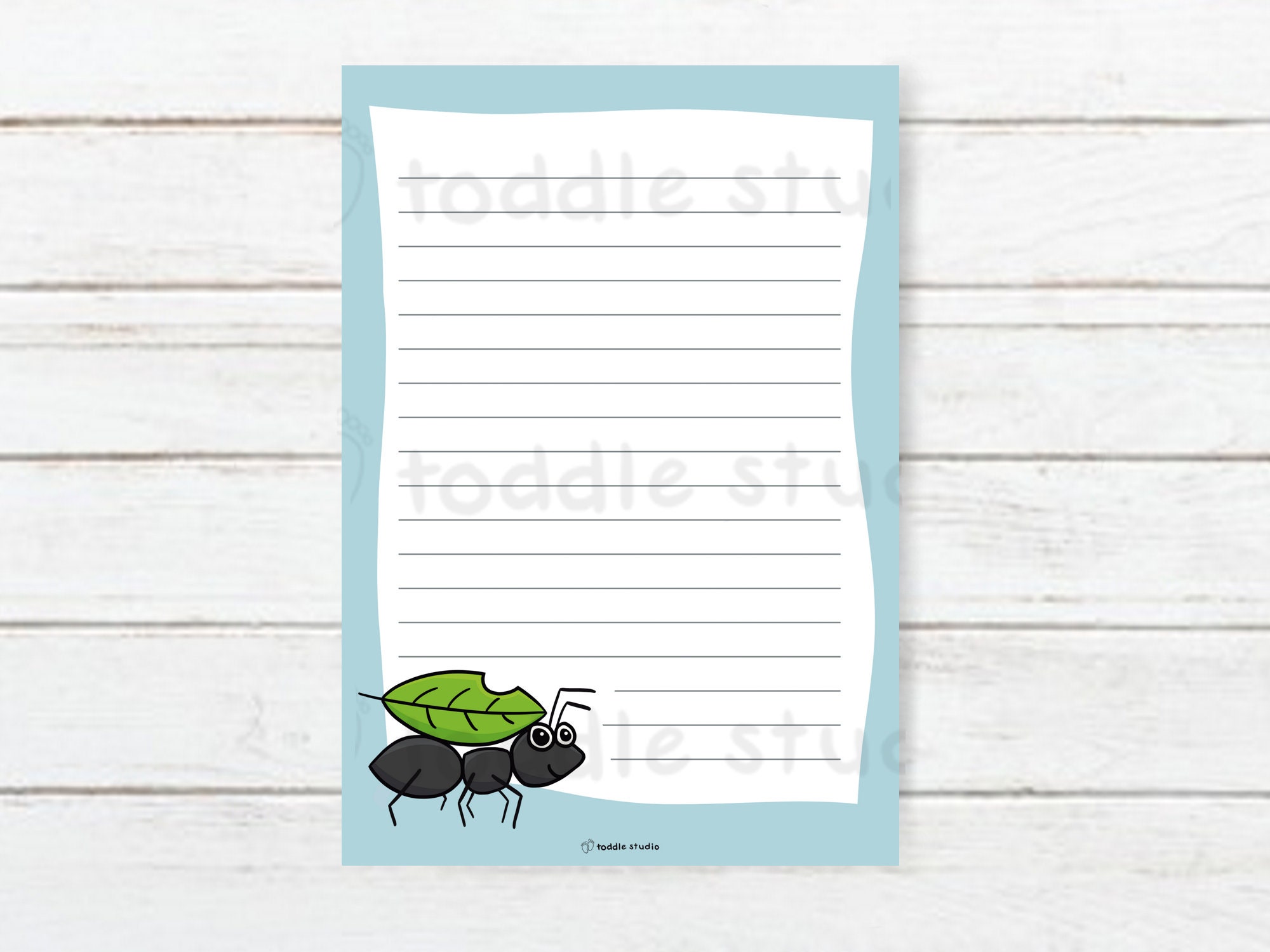 Ant Writing Paper, Lined and Blanc Stationary Download, Animal PDF and ...