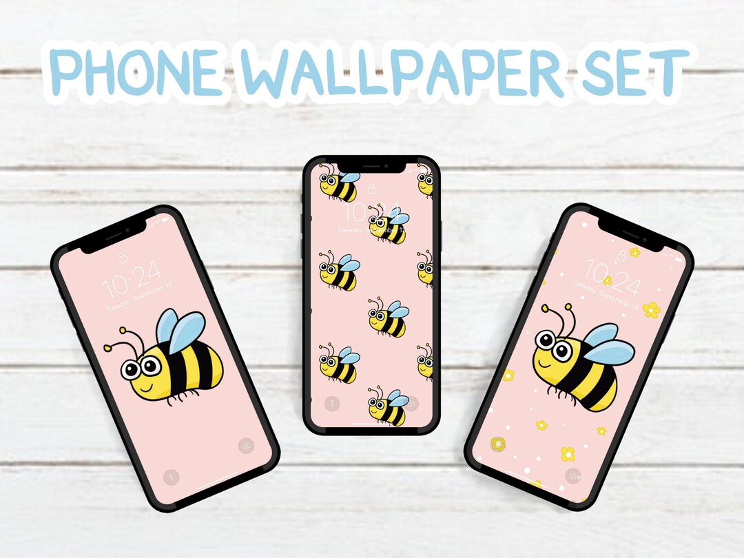 Bumblebee phone wallpaper set download digital JPEG - Etsy 日本