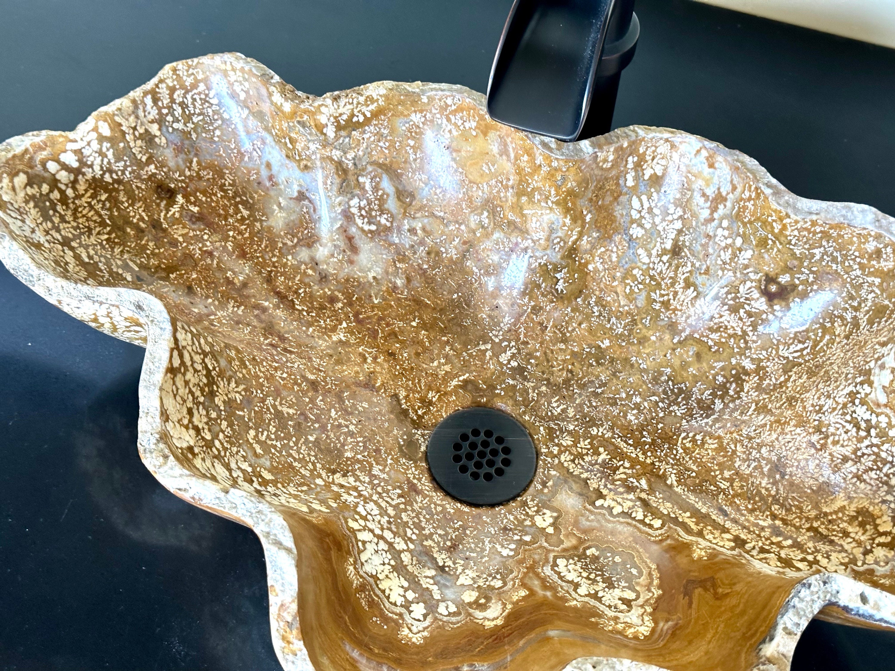Natural Stone Sink - Onyx Sink - Rustic Travertine Marble - Hand Carved ...