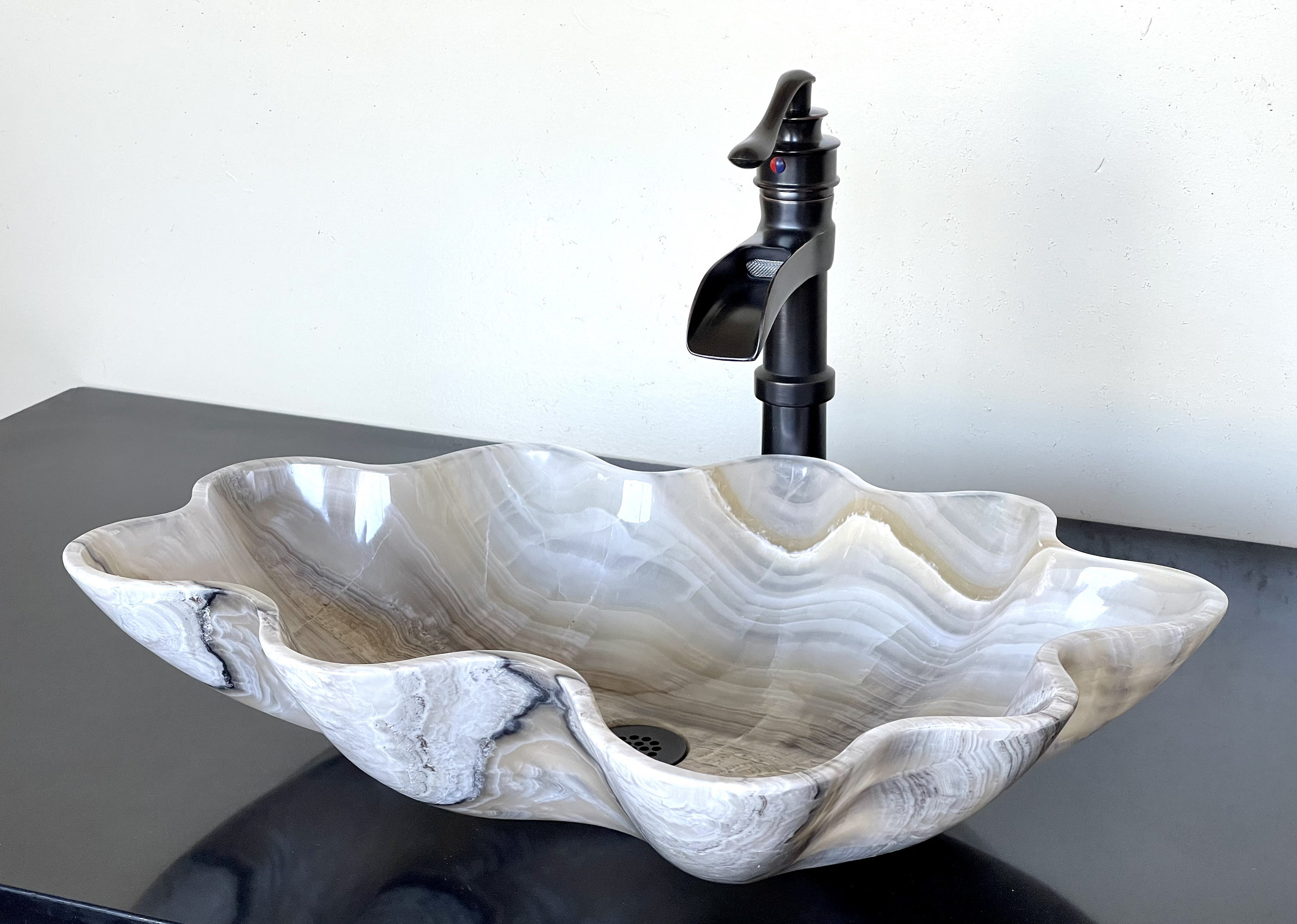 Natural Stone Sink - Onyx Sink - Rustic Travertine Marble - Hand Carved ...