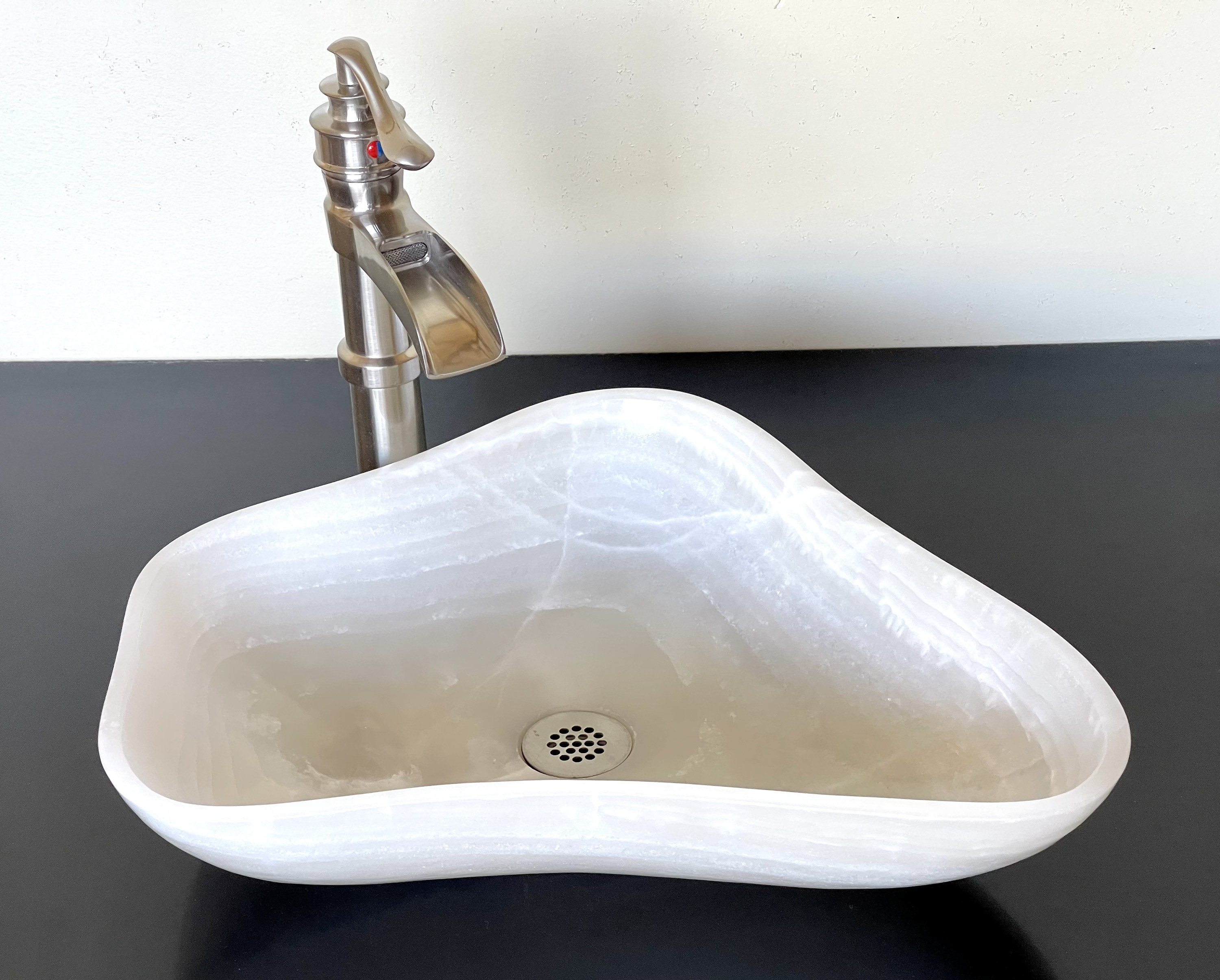 Natural Stone Sink - Onyx Sink - Rustic Travertine Marble - Hand Carved ...