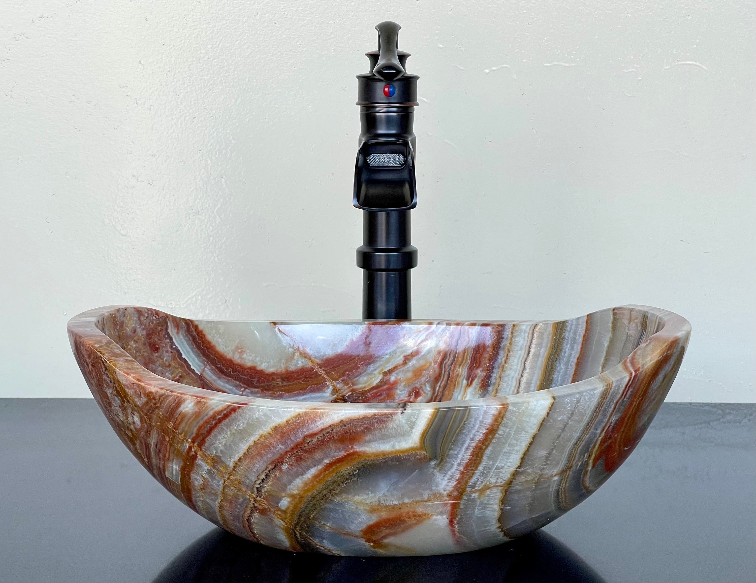 Natural Stone Sink - Onyx Sink - Rustic Travertine Marble - Hand Carved ...