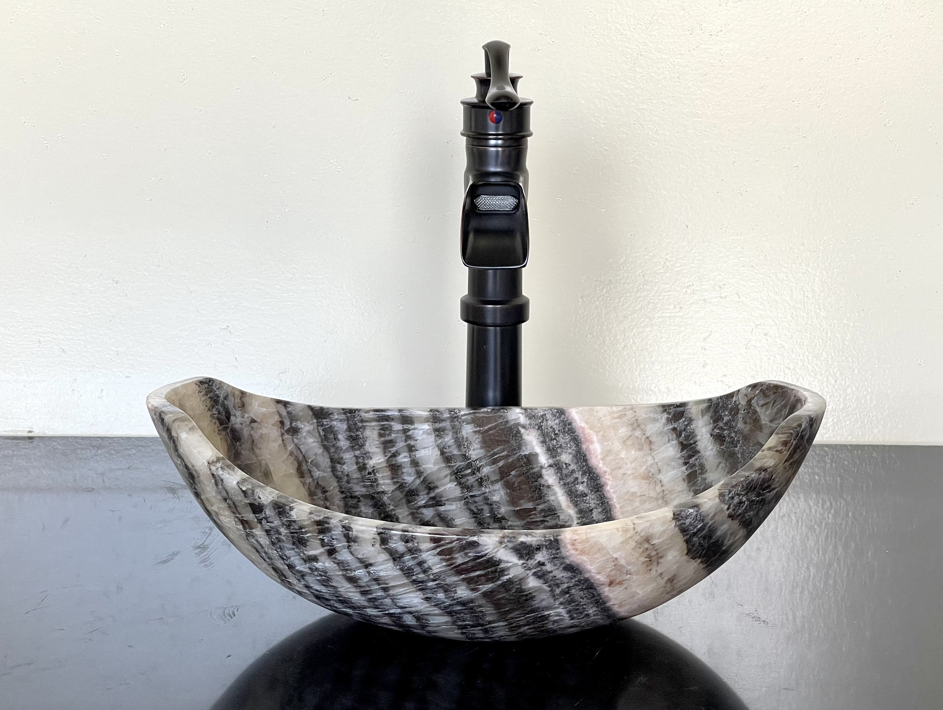 Natural Stone Sink - Onyx - Hand Carved Vessel Sink - Vanity Bathroom ...