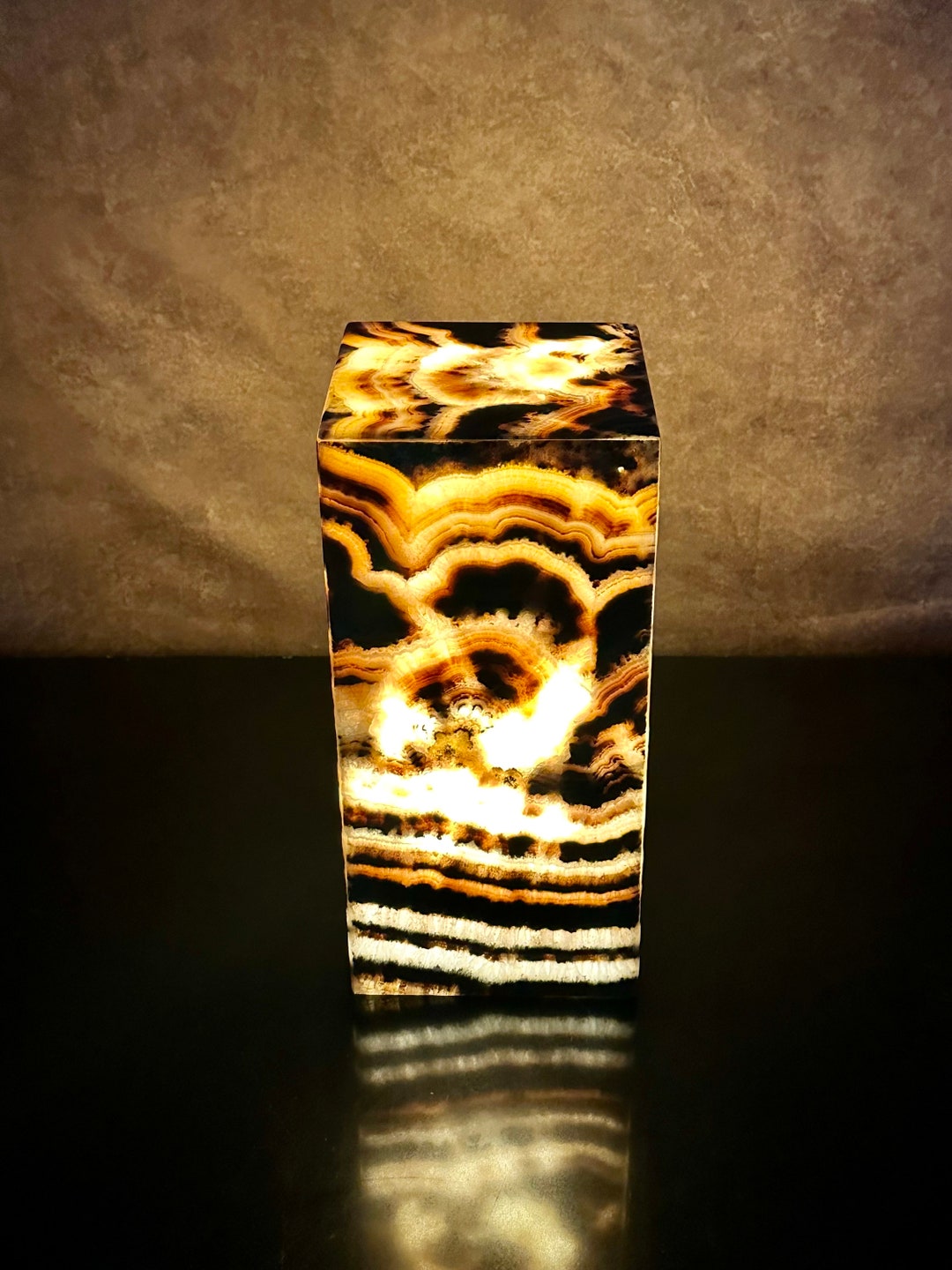 Lamp Desk Lamp Stone Lamp Onyx Table Lamp - Etsy