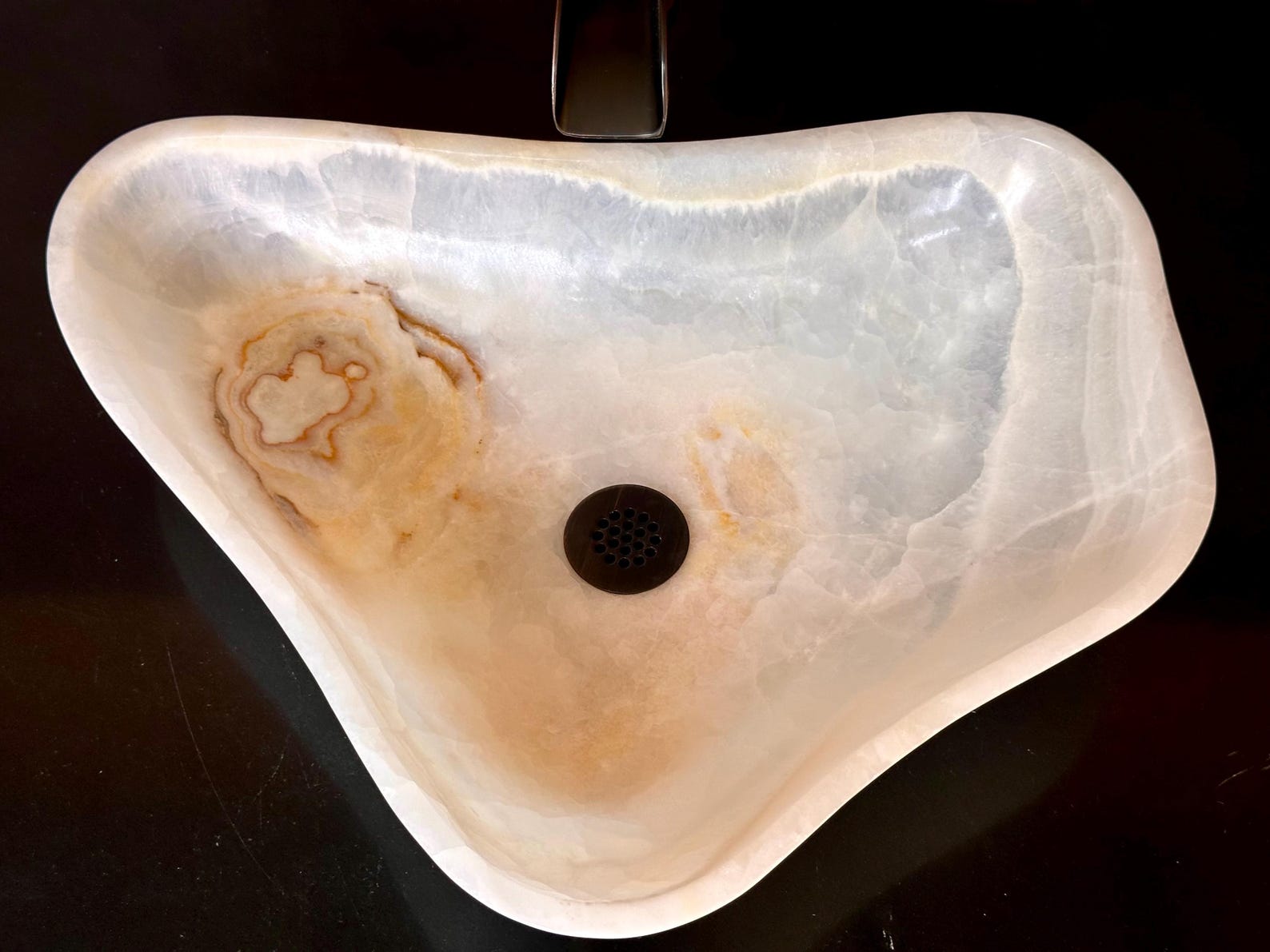 Natural Stone Sink Onyx Sink Rustic Travertine Marble Hand Carved ...