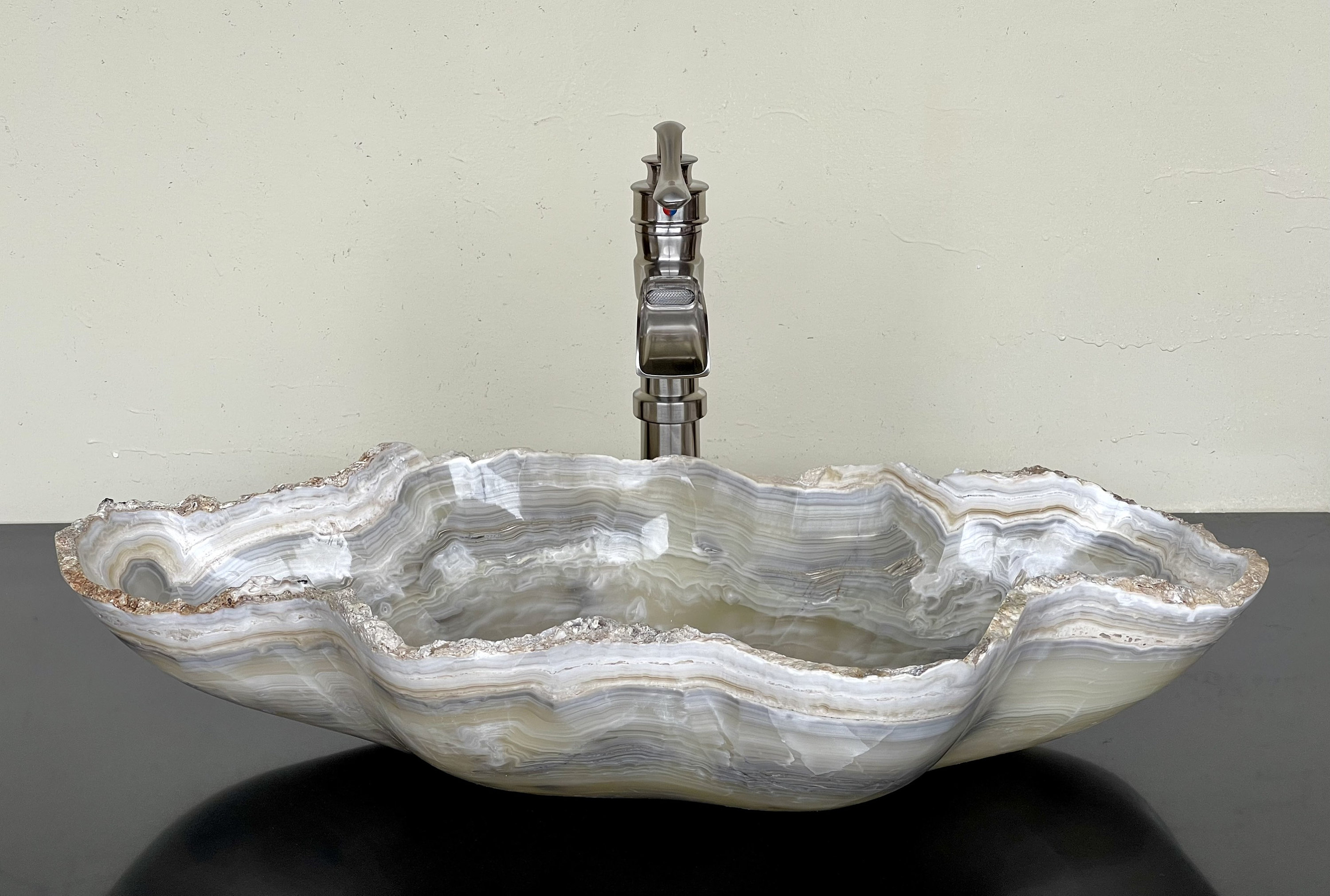 Natural Stone Sink - Onyx Sink - Rustic Travertine Marble - Hand Carved ...