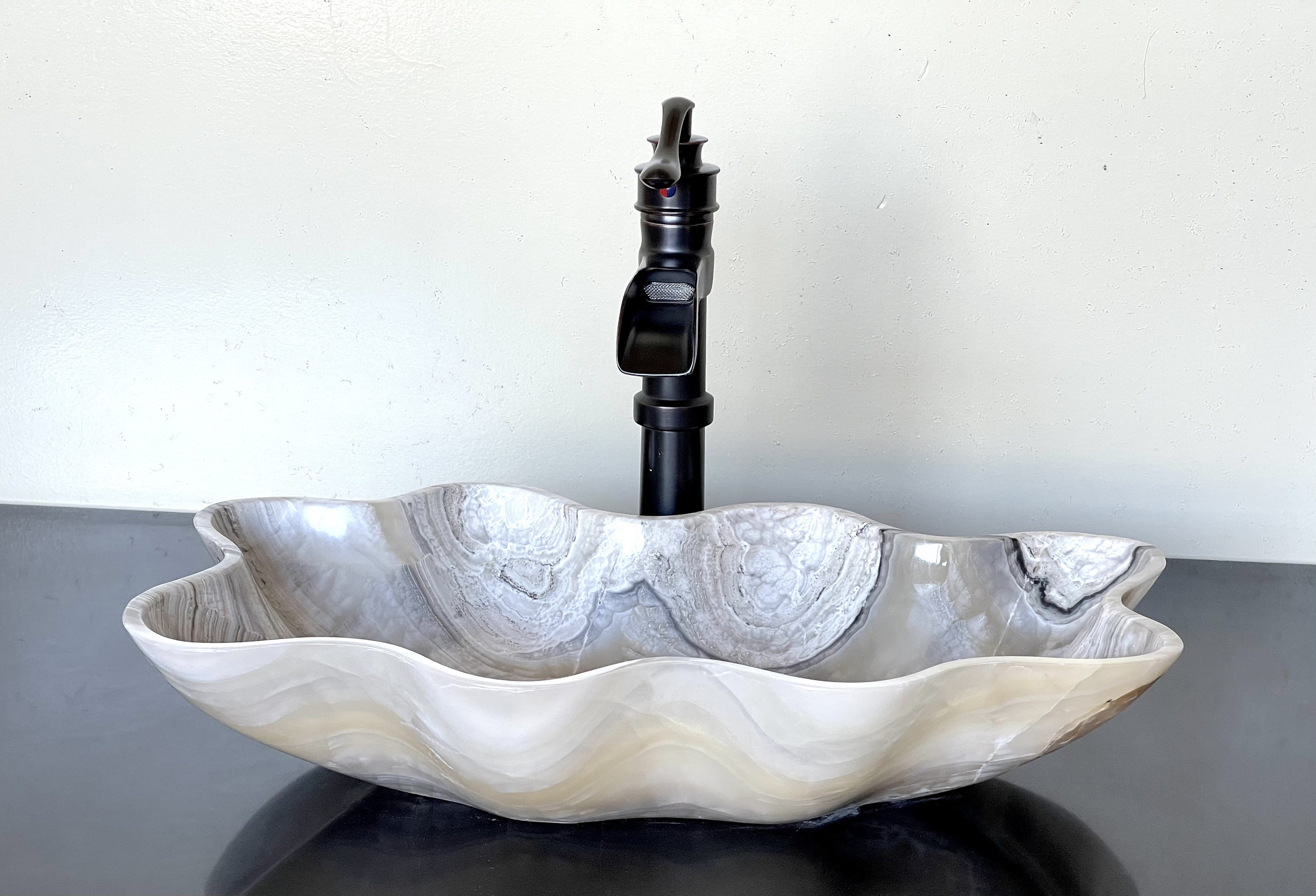 Natural Stone Sink - Onyx Sink - Rustic Travertine Marble - Hand Carved ...