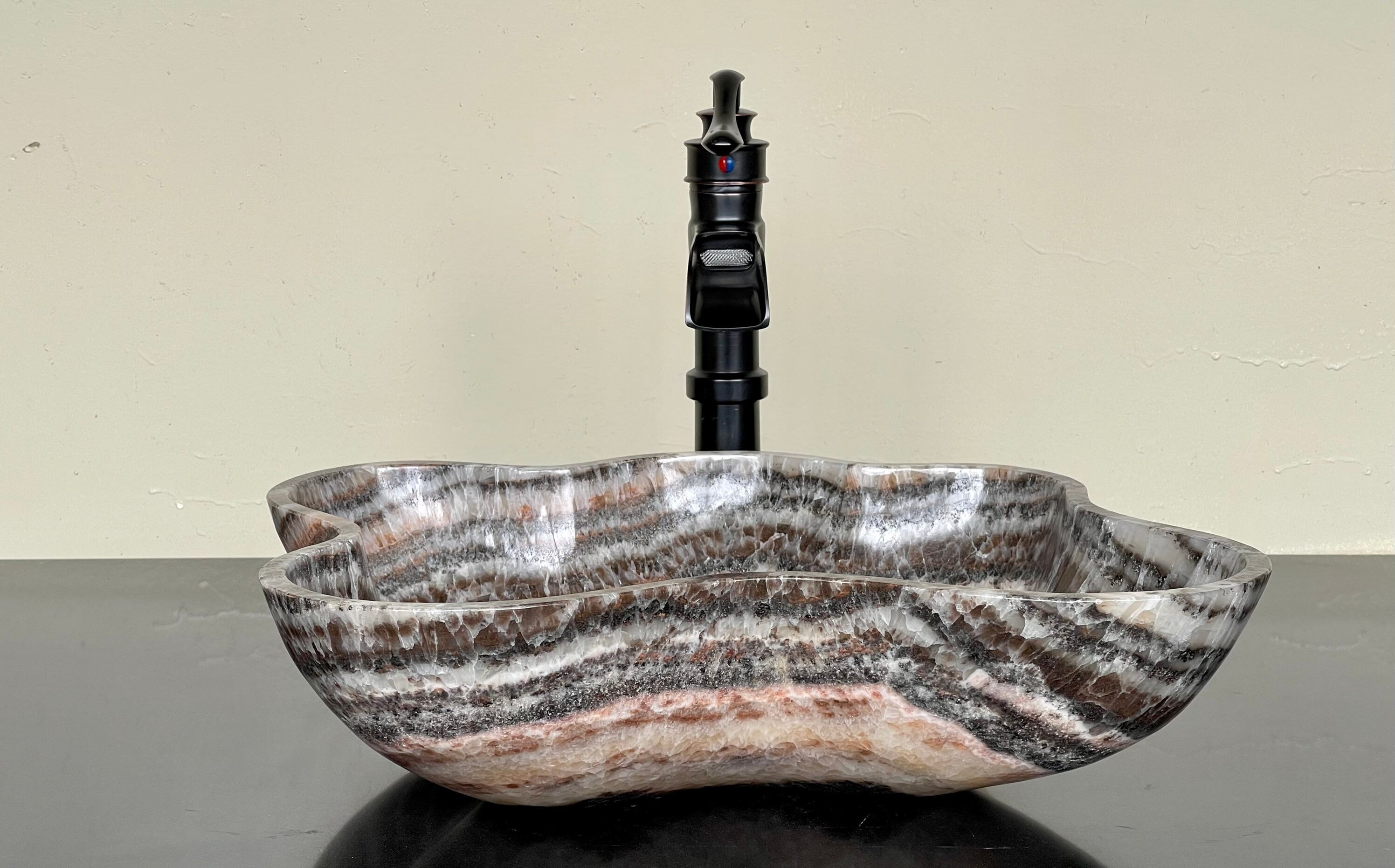 Natural Stone Sink - Onyx Sink - Rustic Travertine Marble - Hand Carved ...