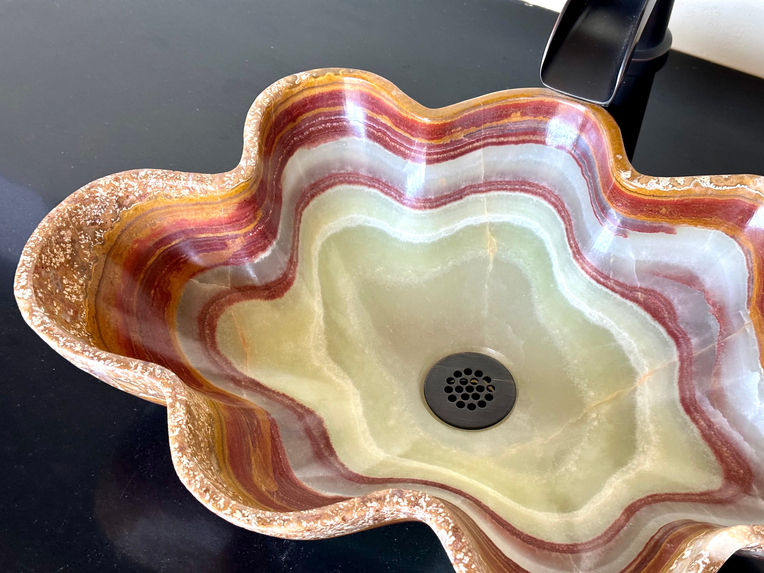 Natural Stone Sink - Onyx Sink - Rustic Travertine Marble - Hand Carved ...