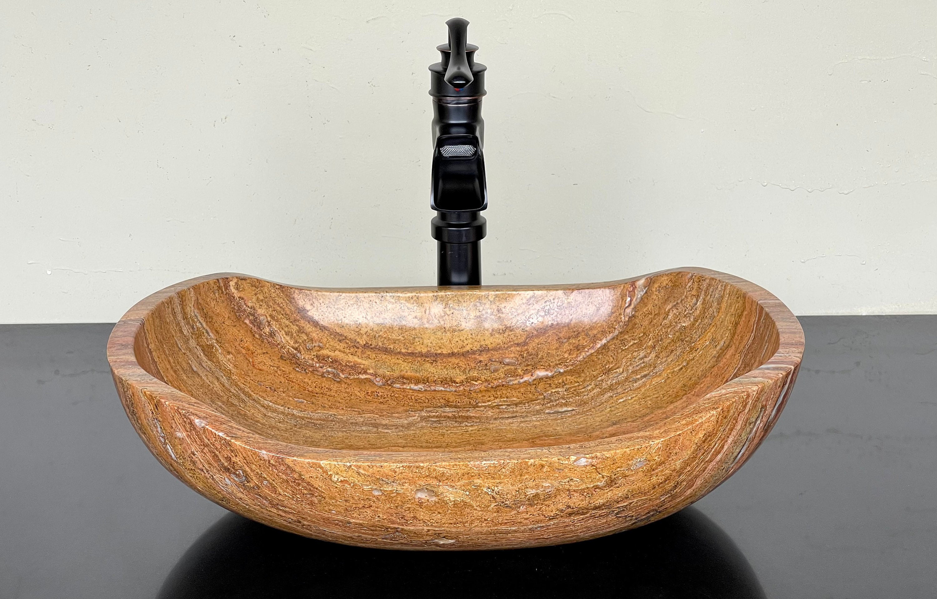 Natural Stone Sink Rustic Travertine Marble Hand Carved - Etsy