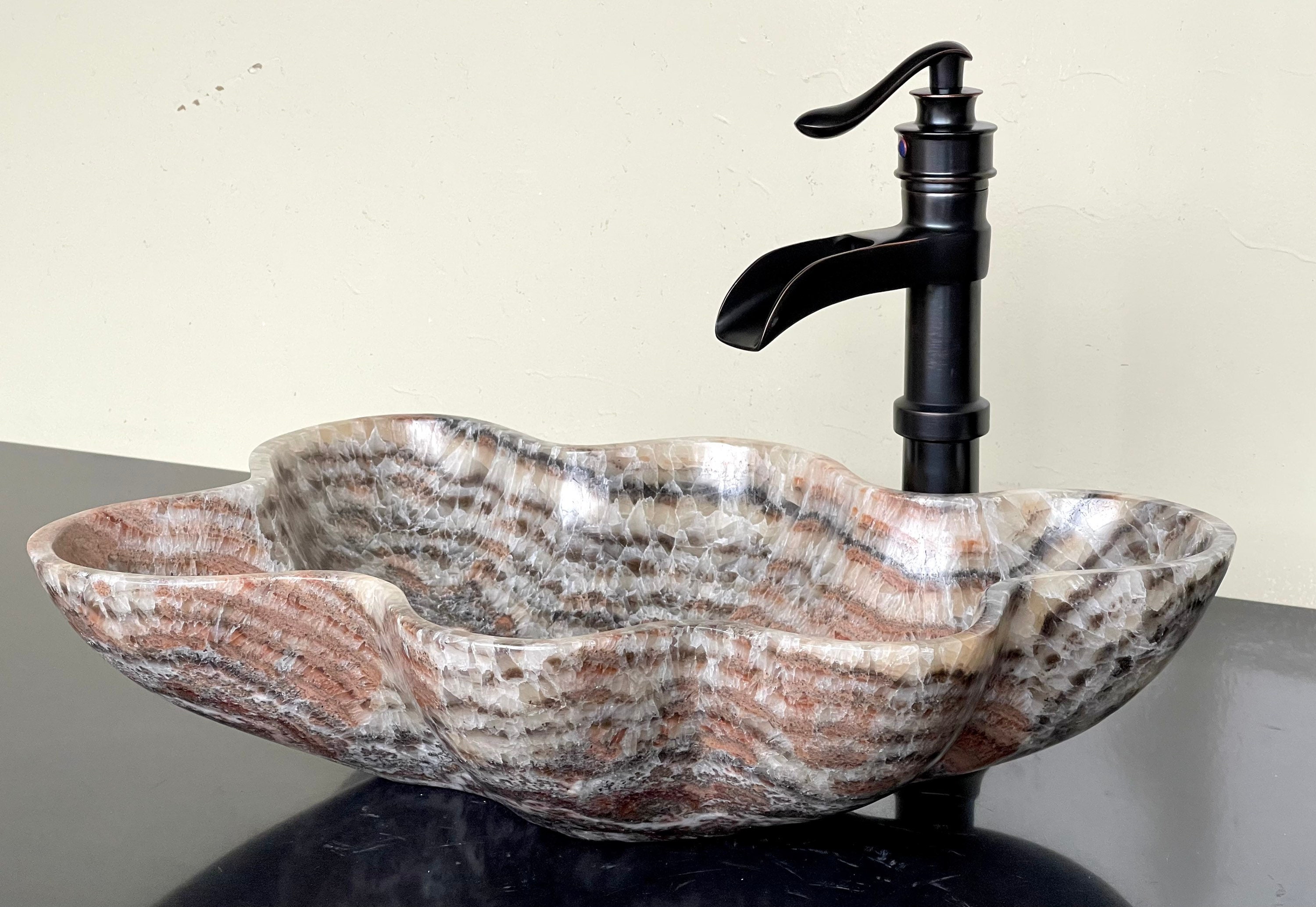 Natural Stone Sink - Onyx Sink - Rustic Travertine Marble - Hand Carved ...