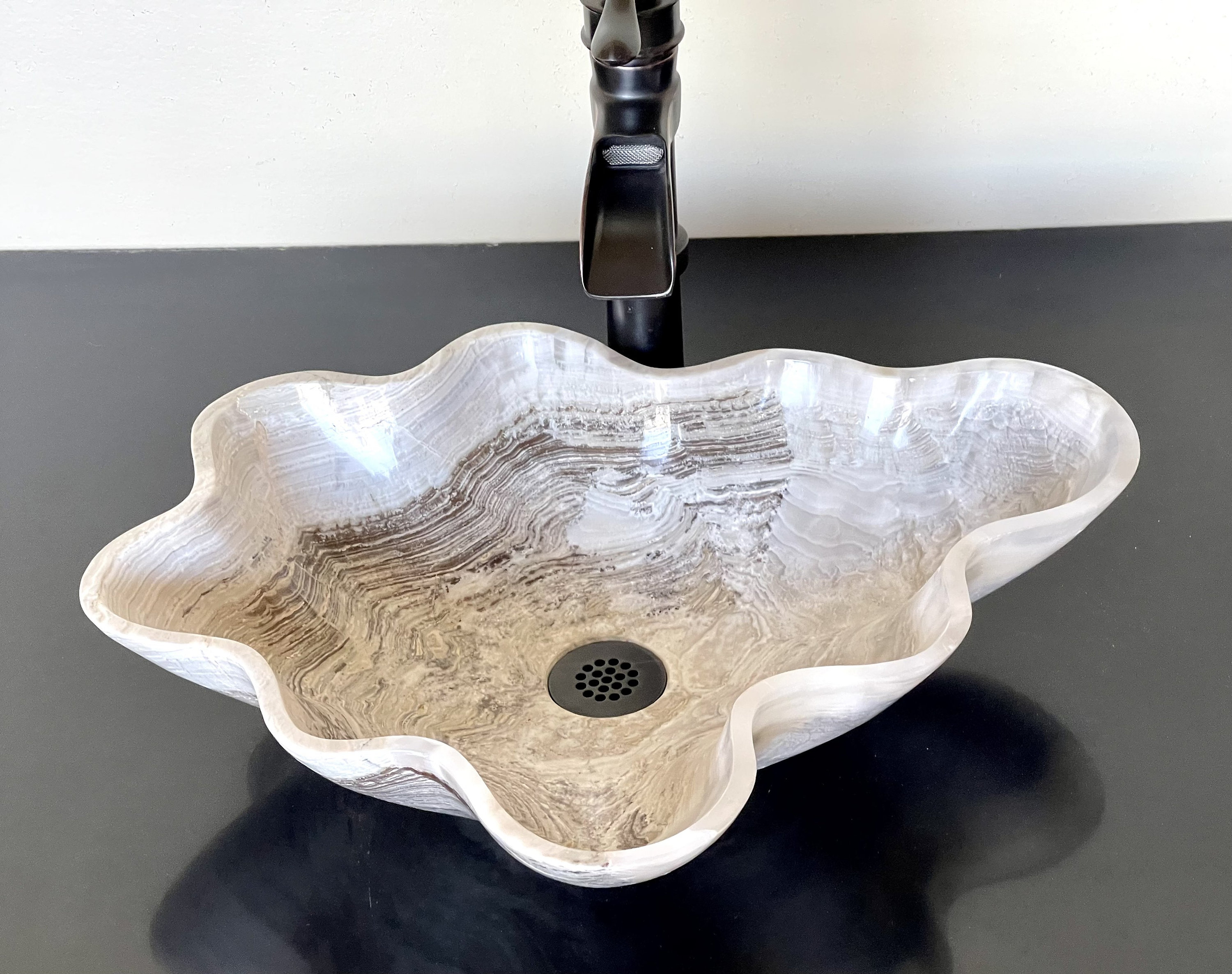 Natural Stone Sink - Onyx Sink - Rustic Travertine Marble - Hand Carved ...