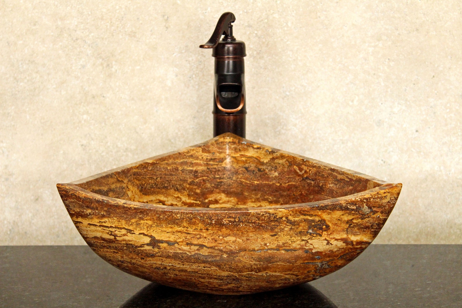 Natural Stone Sink Rustic Travertine Marble Hand Carved - Etsy