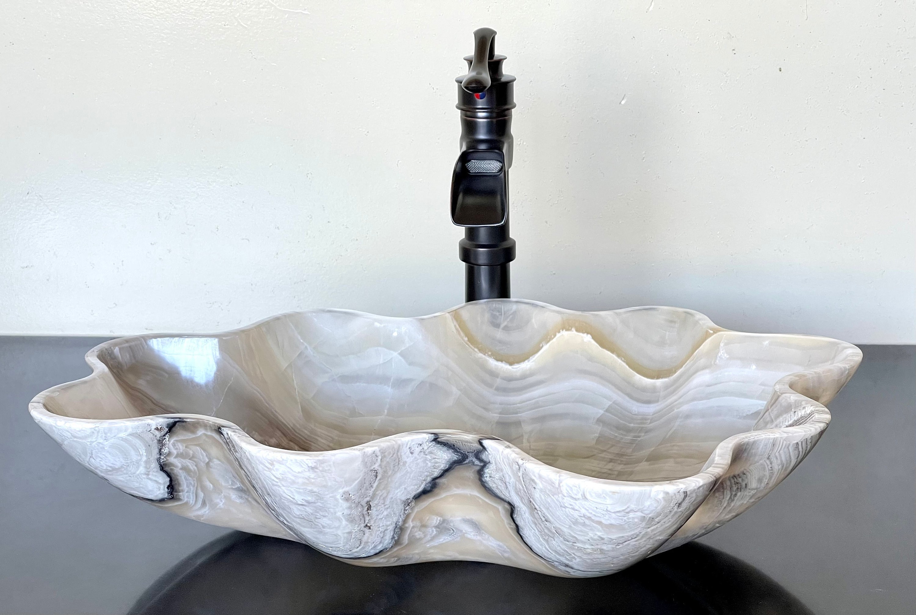 Natural Stone Sink - Onyx Sink - Rustic Travertine Marble - Hand Carved ...