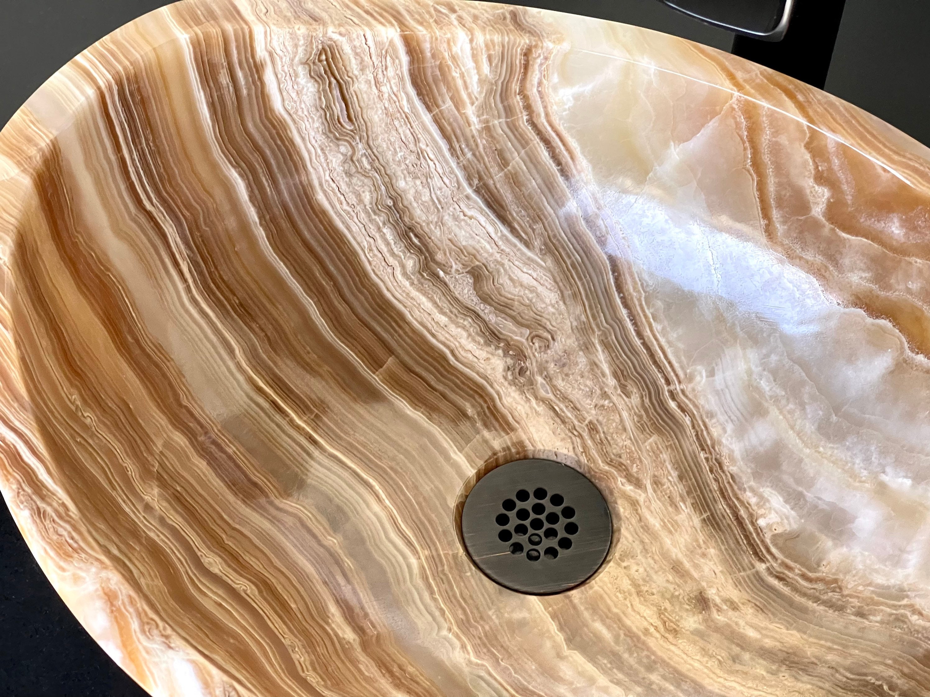 Natural Stone Sink - Onyx Sink - Rustic Travertine Marble - Hand Carved ...