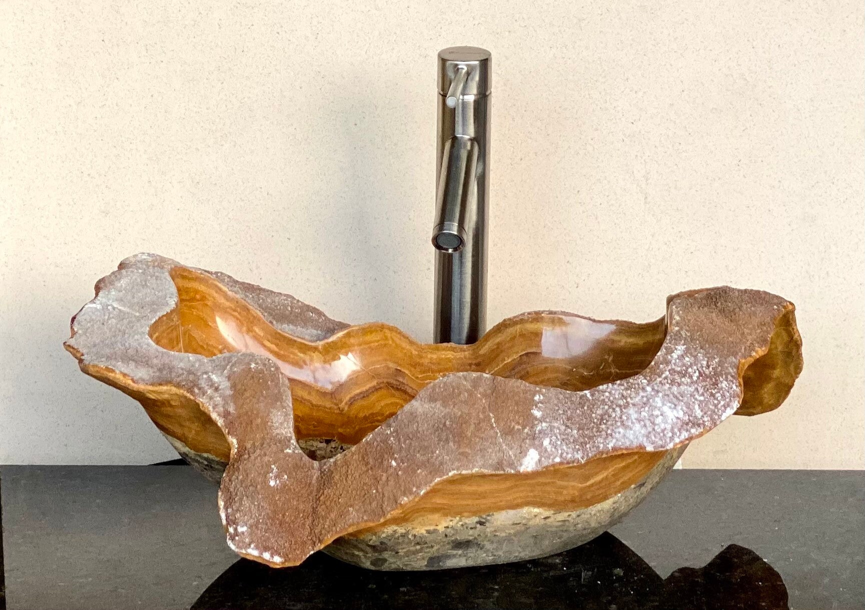 Natural Stone Sink - Onyx Sink - Rustic Travertine Marble - Hand Carved ...