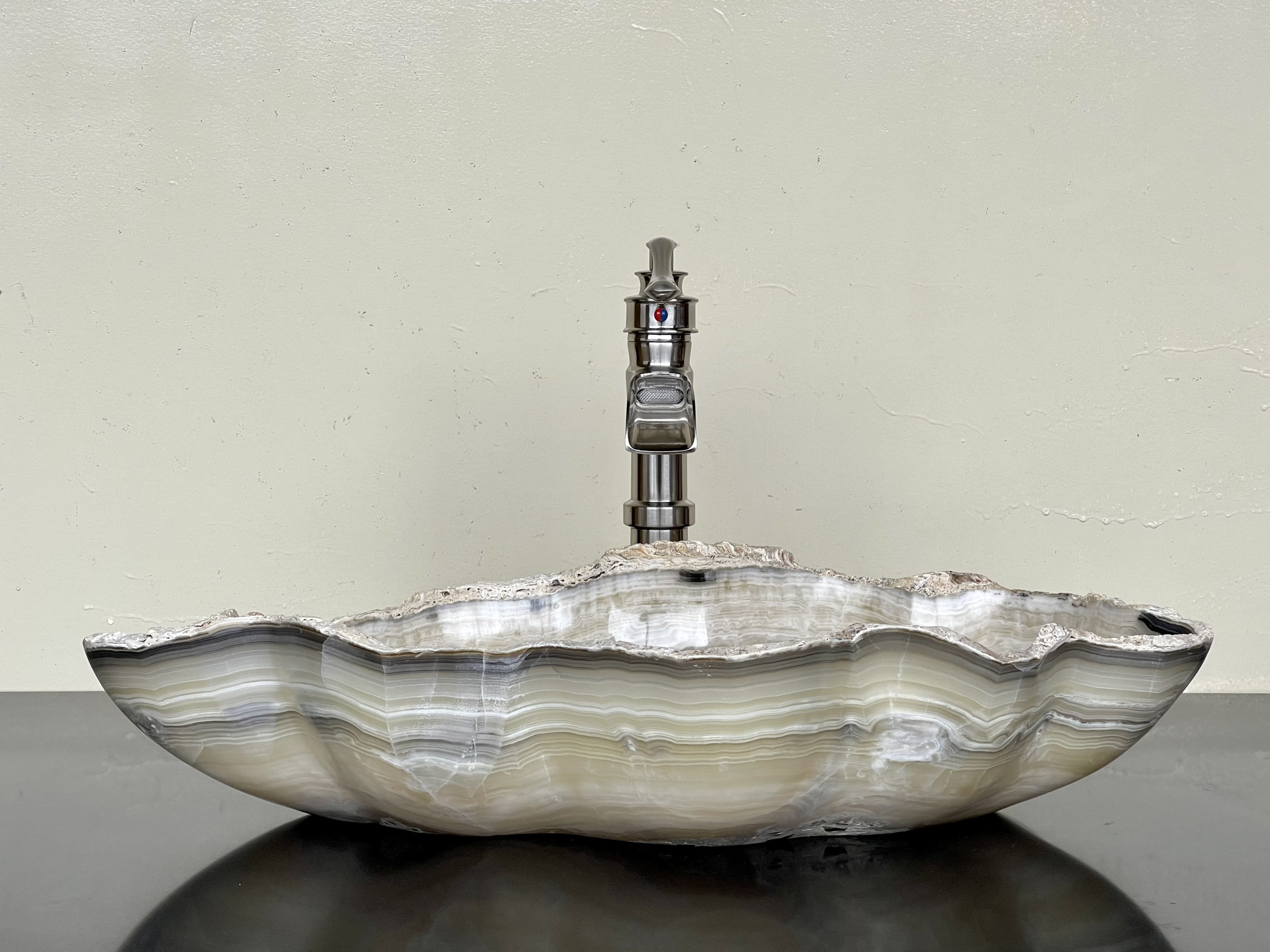 Natural Stone Sink - Onyx Sink - Rustic Travertine Marble - Hand Carved ...