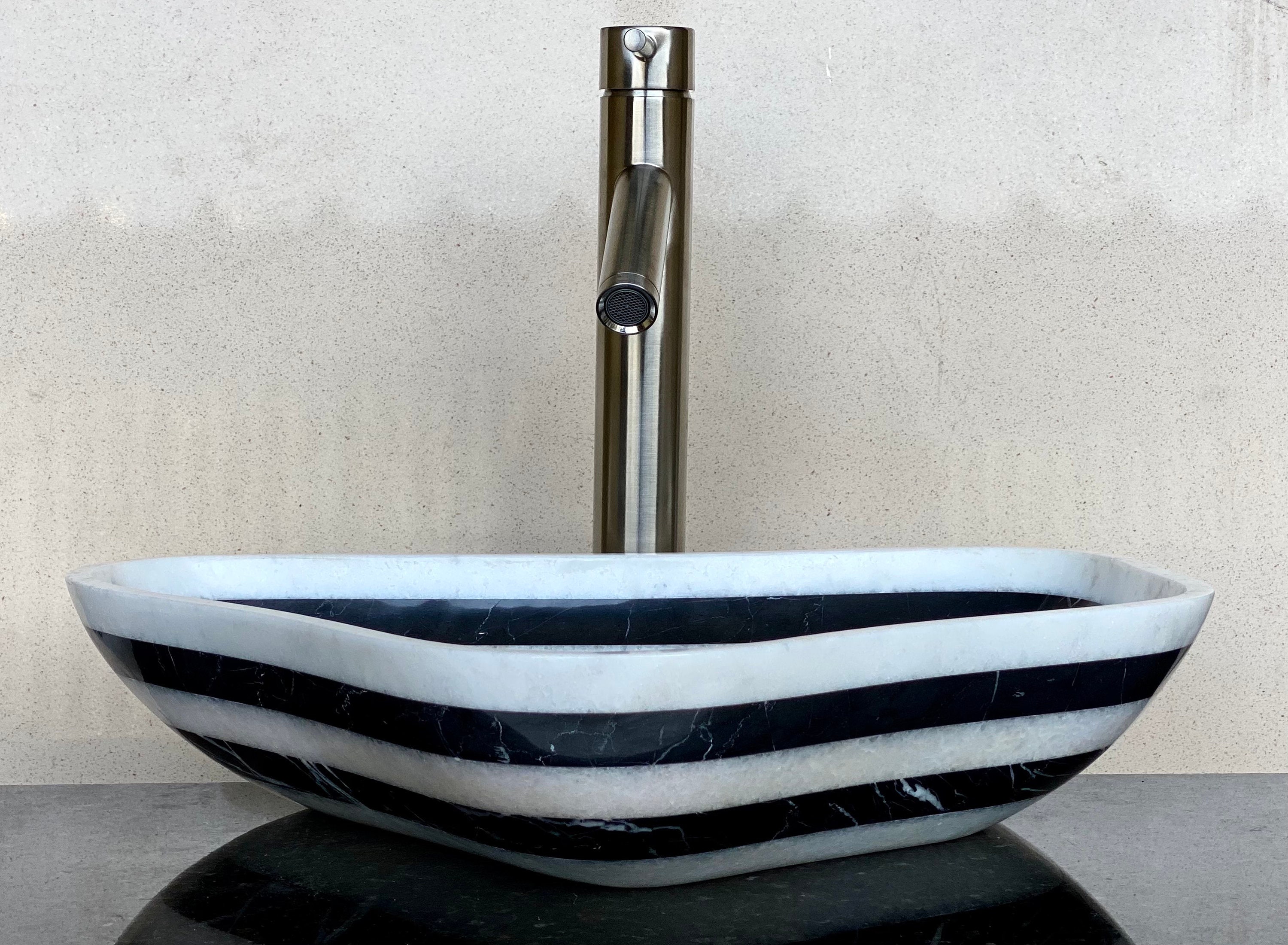 Natural Stone Sink - Onyx Sink - Rustic Travertine Marble - Hand Carved ...