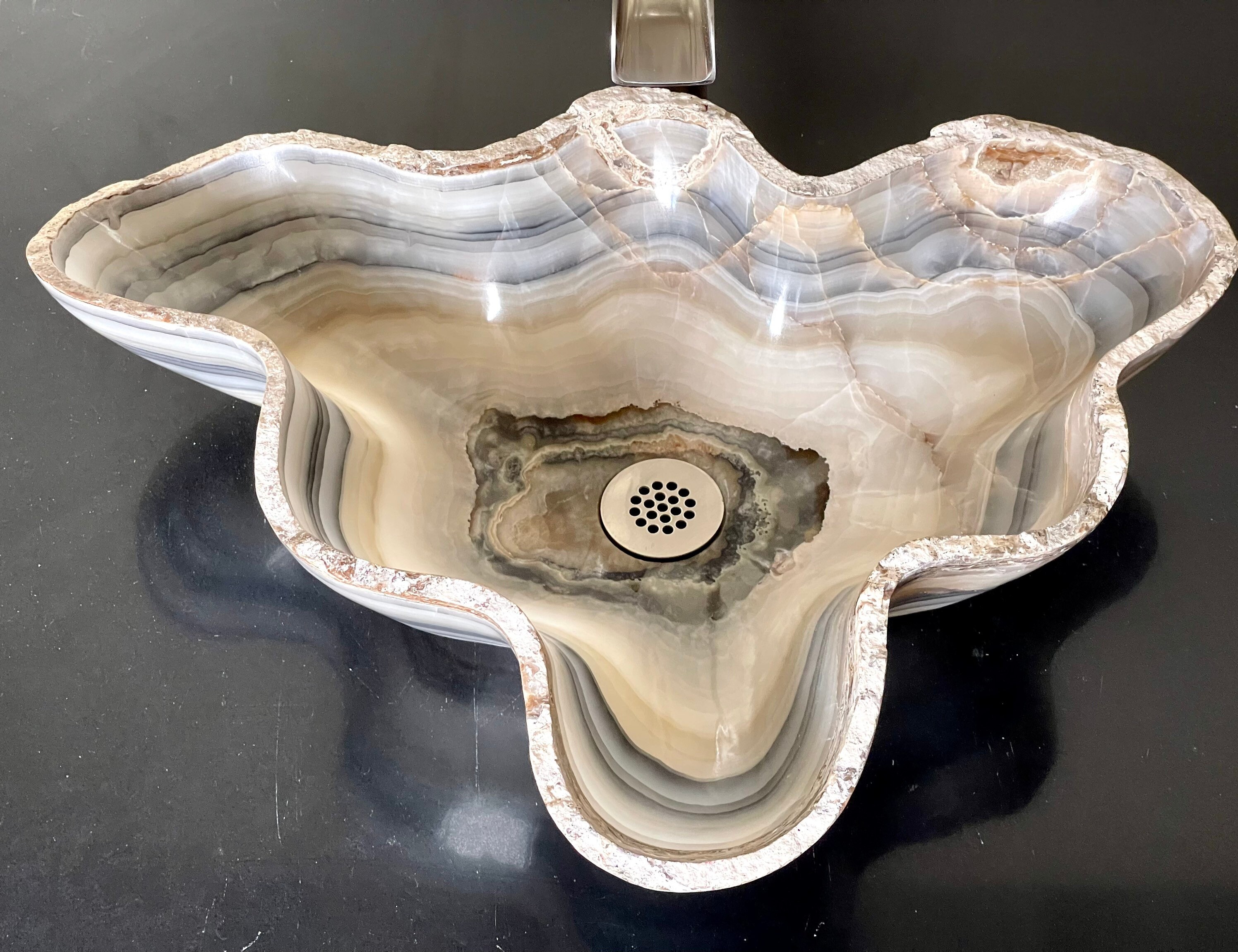 Natural Stone Sink - Onyx Sink - Rustic Travertine Marble - Hand Carved ...