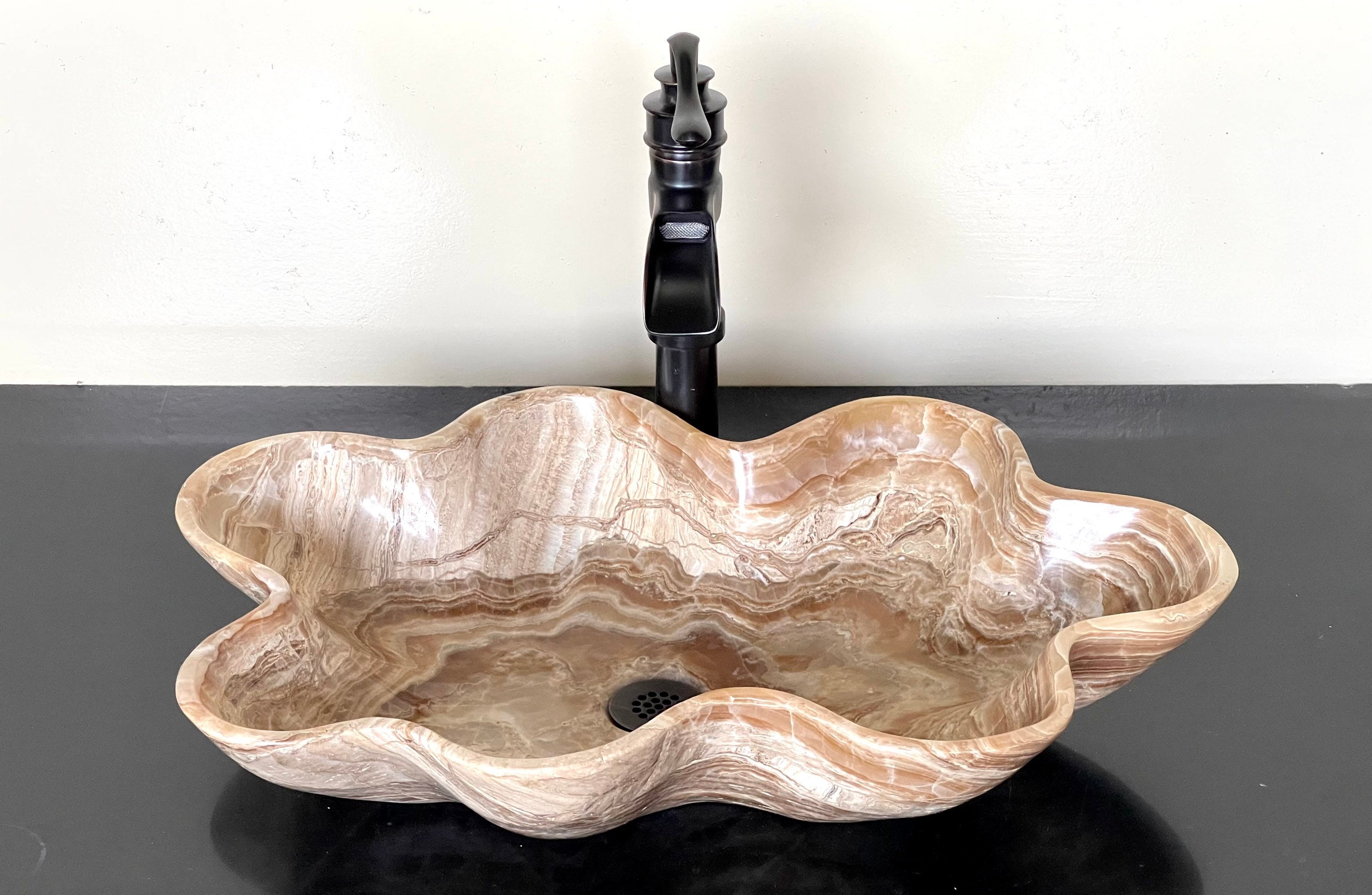 Natural Stone Sink - Onyx Sink - Rustic Travertine Marble - Hand Carved ...