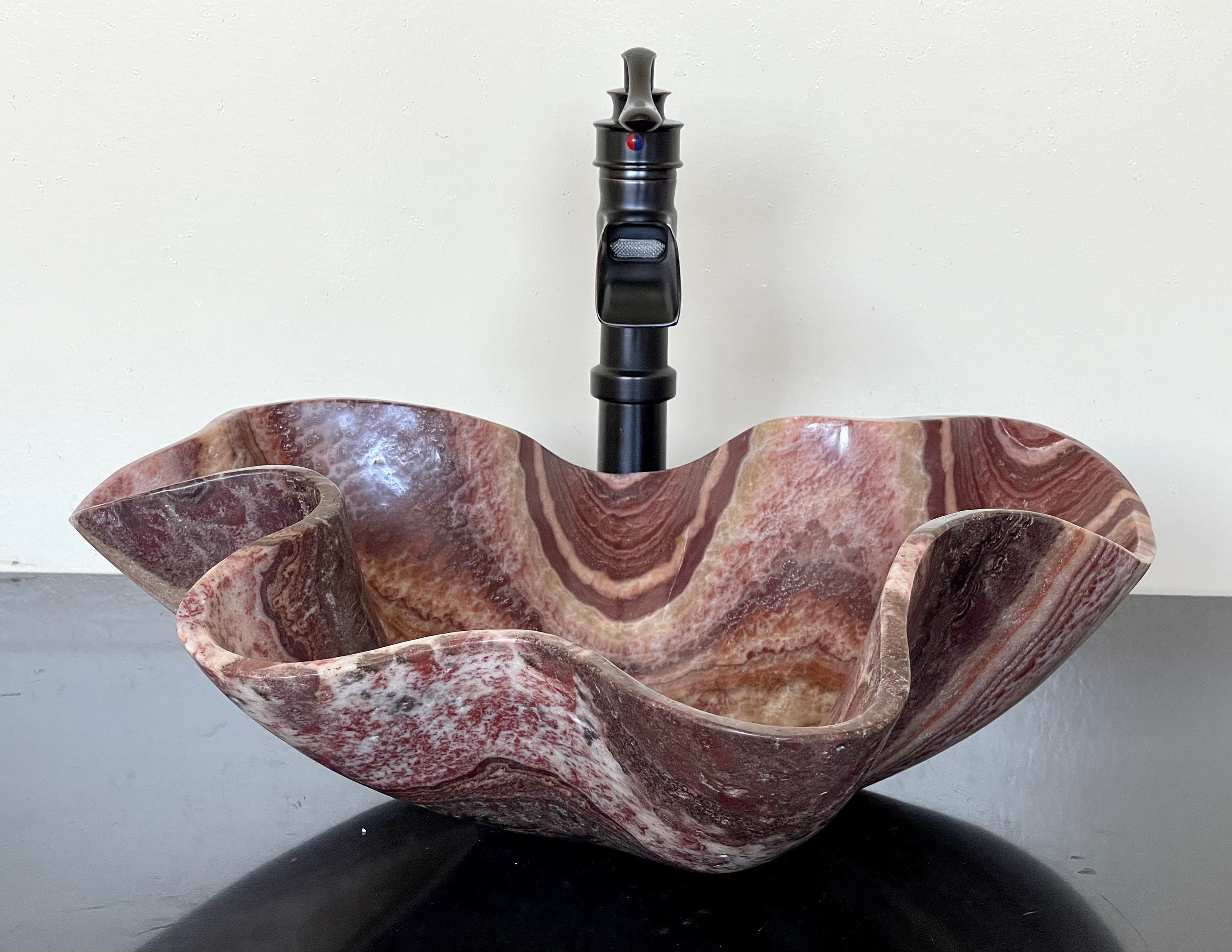 Natural Stone Sink - Onyx Sink - Rustic Travertine Marble - Hand Carved ...