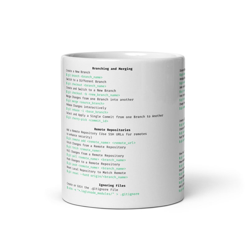 Git Command Cheat Sheet Mug for Developers - 30+ Essential GIT Commands ... Git Command Cheat Sheet Mug for Developers - 30+ Essential GIT Commands ...