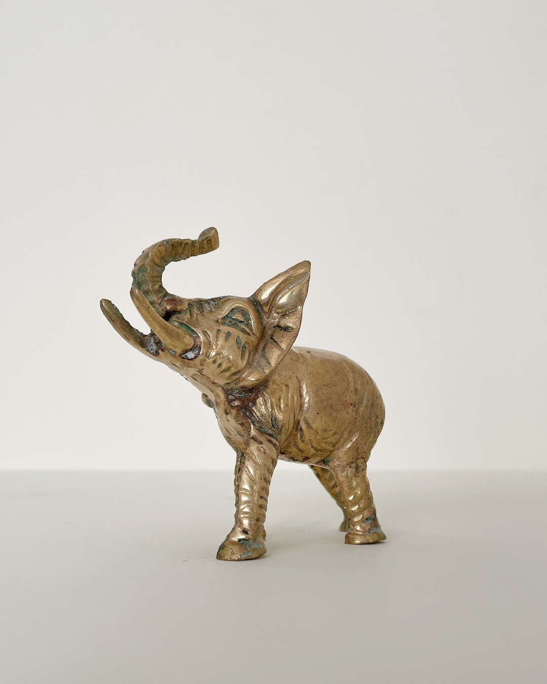 Vintage Brass Elephant - Etsy