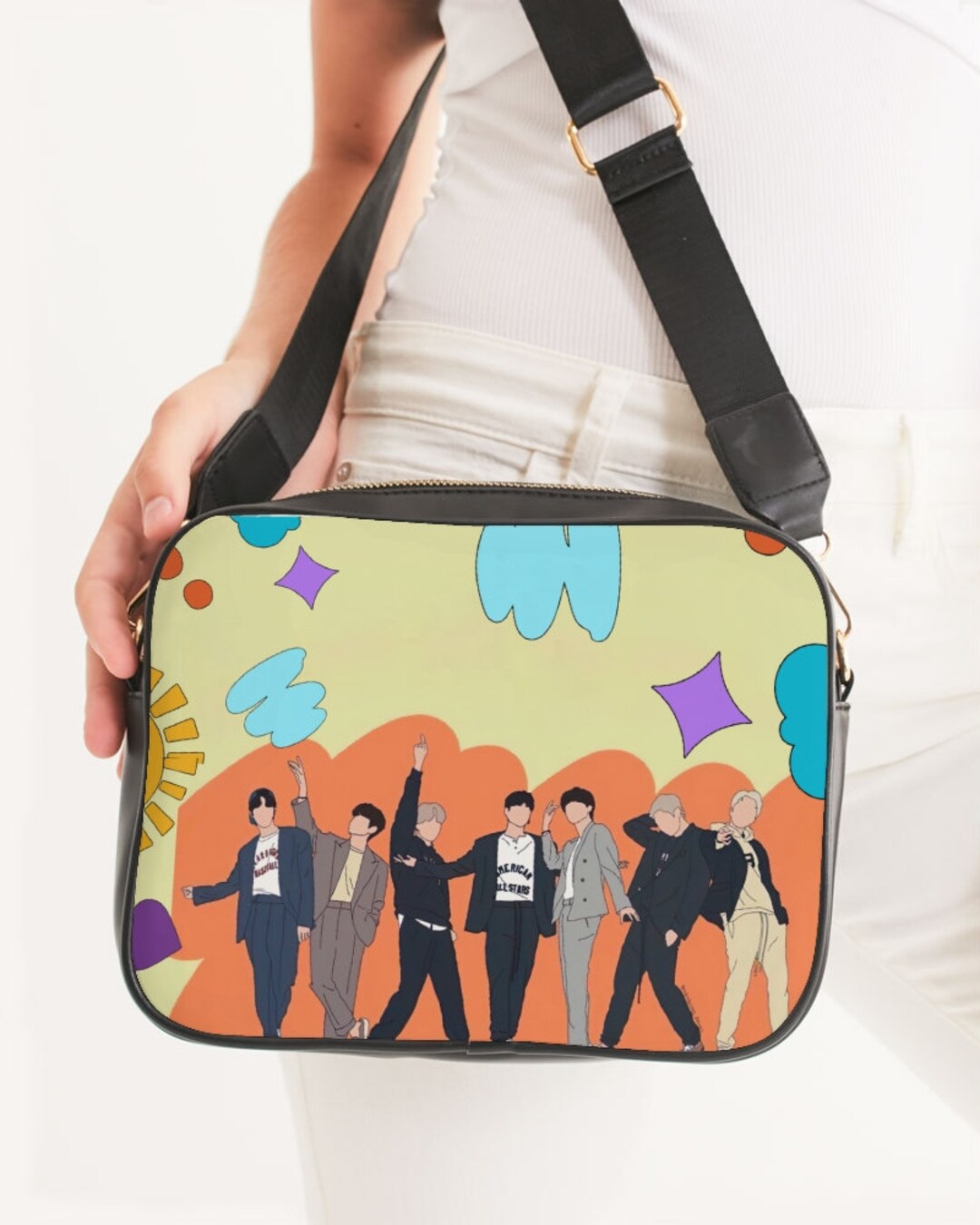 BTS Crossbody Bag BTS Bag Fanmade Design Permission to - Etsy