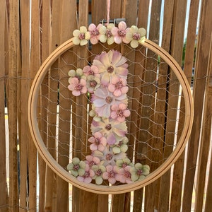 Floral Letter on Chicken Wire Board, 1st Birthday Gift&decor, Photo ...