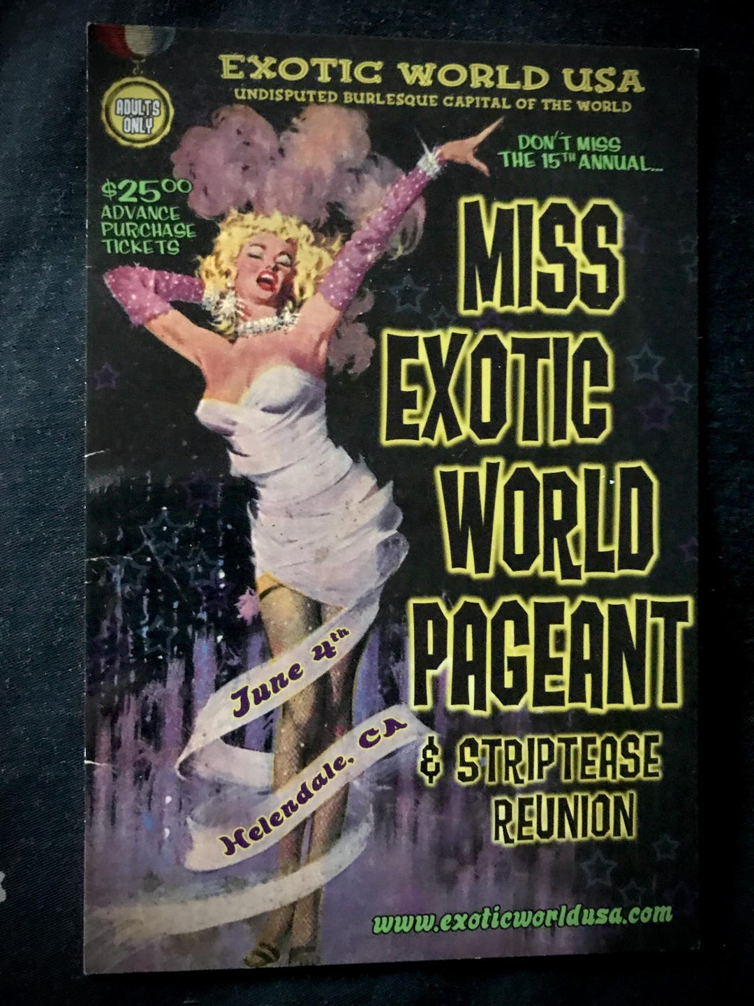 Miss Exotic World Pageant Vintage Flyer Circa Early 2000’s L.A ...