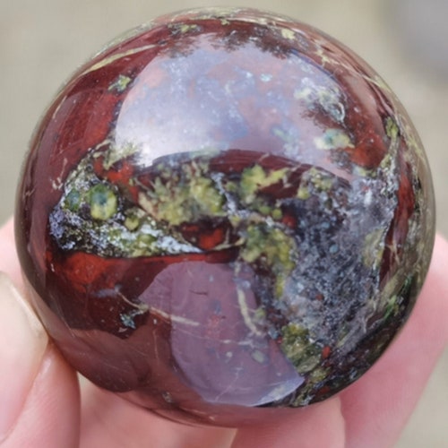 1pc 40mm Natural Dragon Blood Stone Quartz Sphere Crystal - Etsy