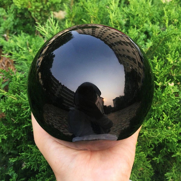 Obsidian Sphere - Etsy