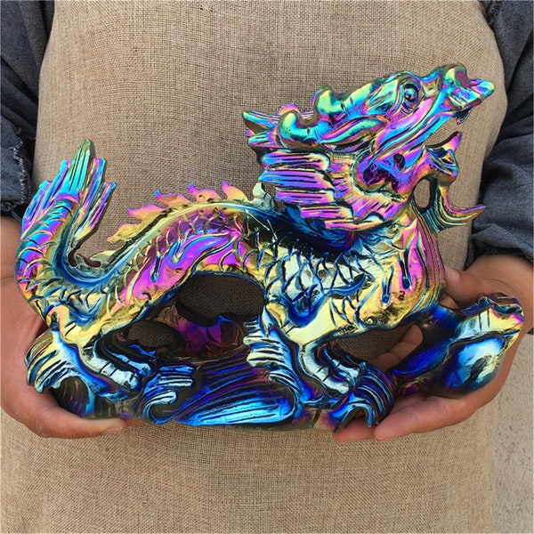 Rainbow Crystal Dragon - Etsy