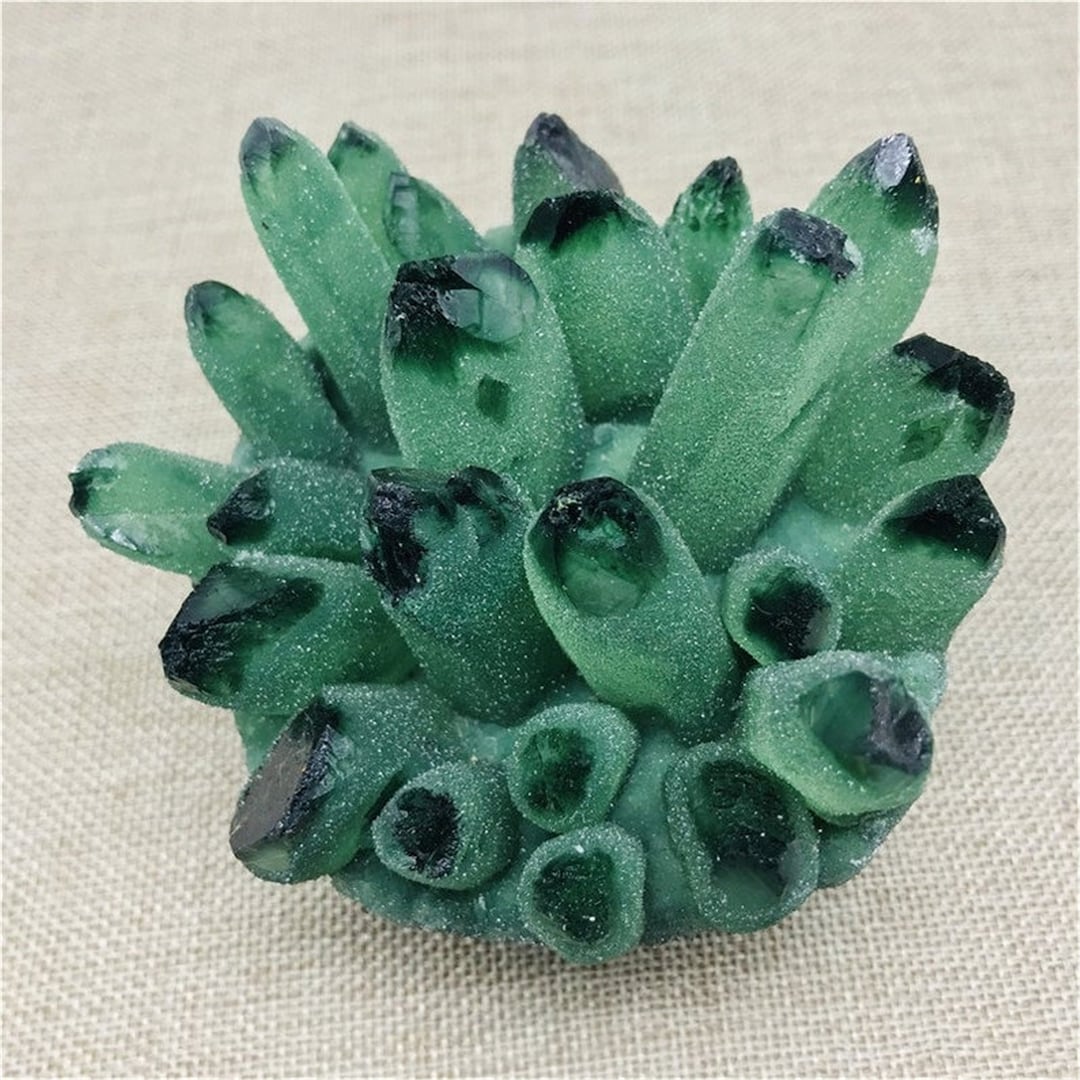 1PC Green Quartz Crystal Cluster,quartz Crystal Point,quartz Vug ...