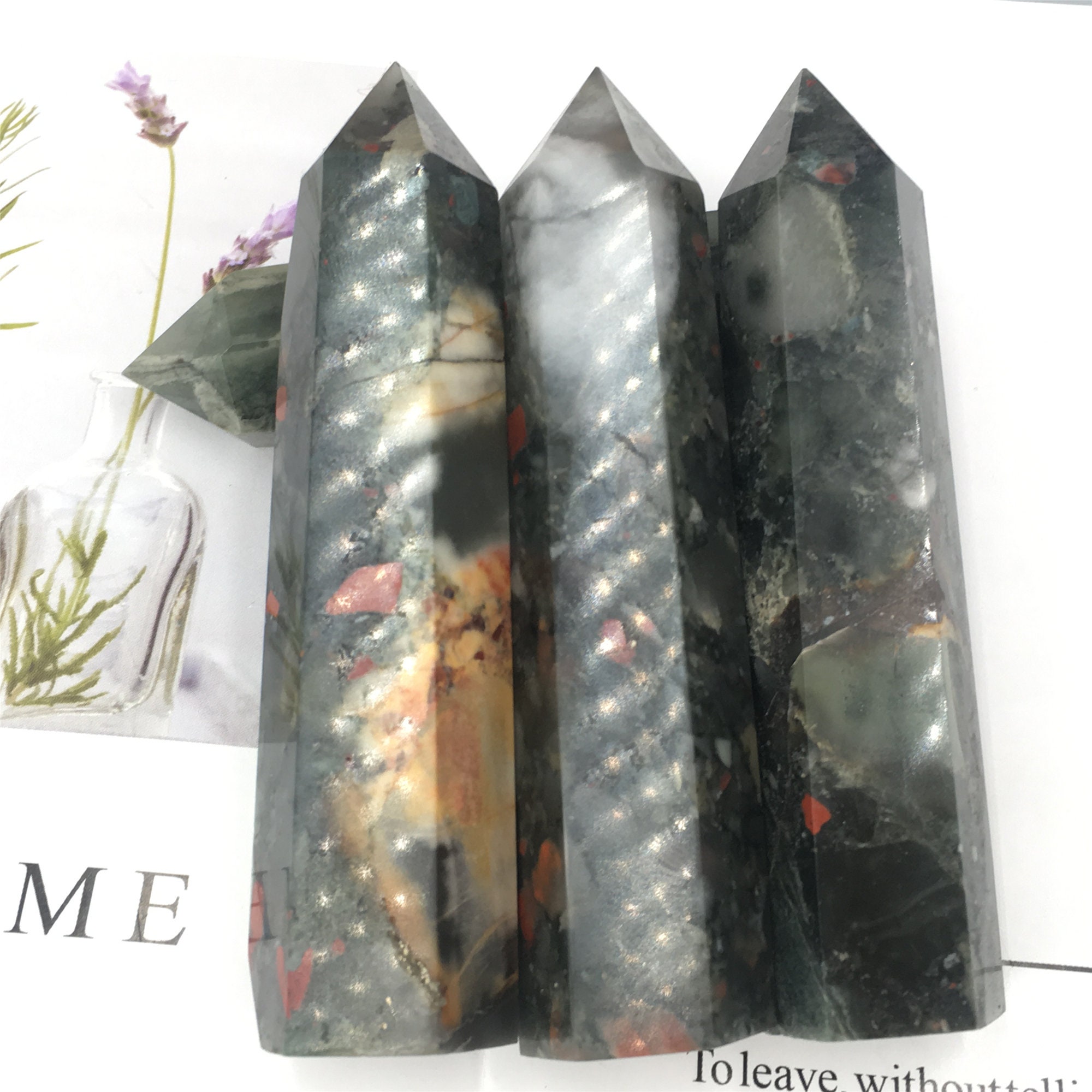 1pc Natural Blood Stone Quartz Crystal ObeliskQuartz | Etsy