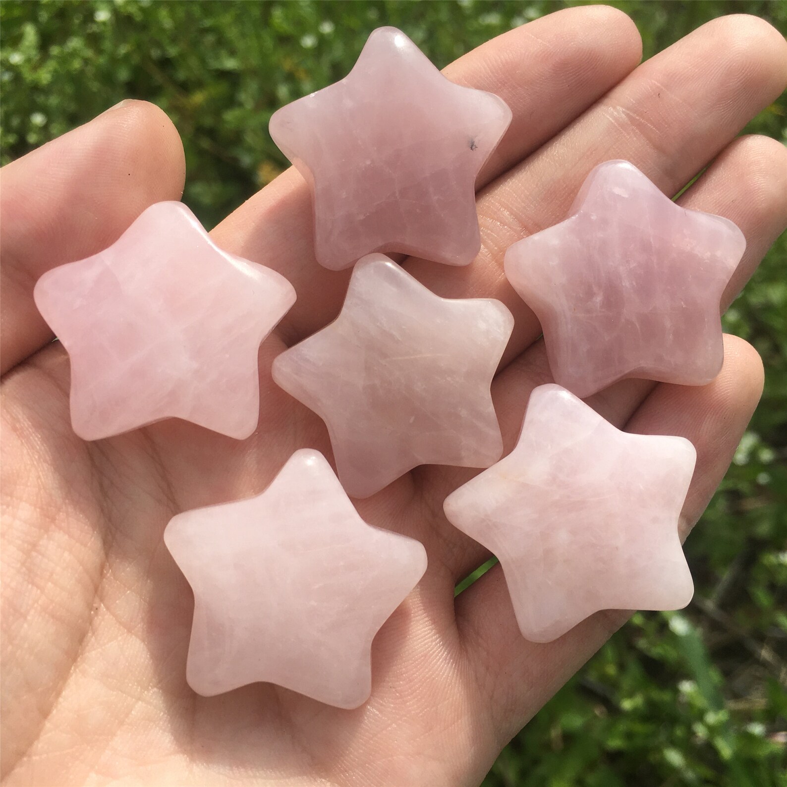 5pcs Natural Rose Quartz StarQuartz Crystal StarMini | Etsy