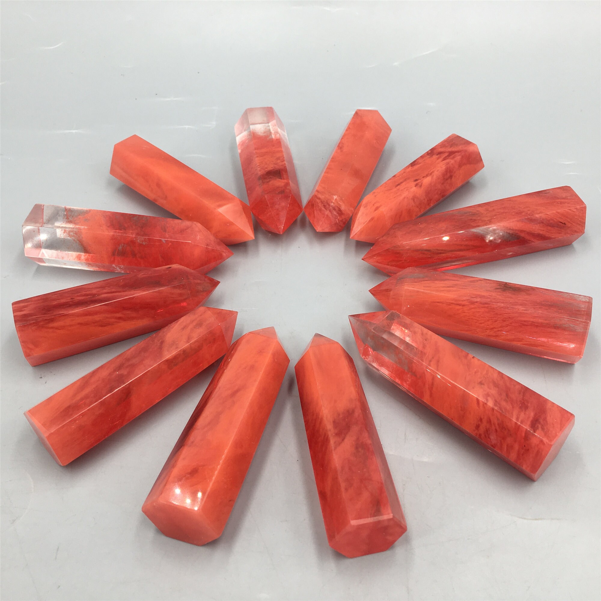 70g Red Smelting Stone Quartz Crystal Obeliskquartz Wand - Etsy