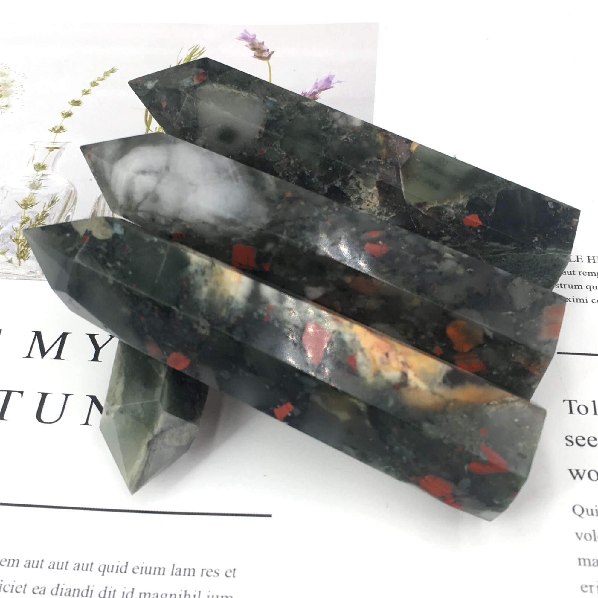 1pc Natural Blood Stone Quartz Crystal ObeliskQuartz | Etsy