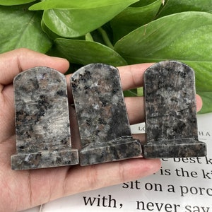 1PC 2 Natural Yooperlite Tombstone,hand Carved Quartz Tombstone,crystal ...