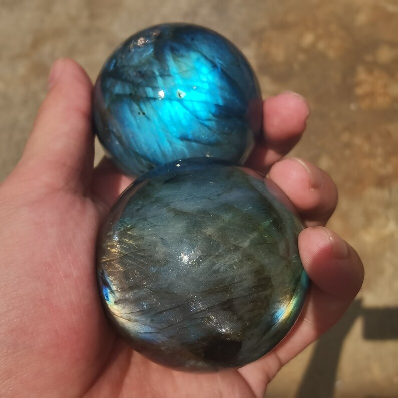 1PC Natural Labradorite Quartz Ballquartz Crystal Spherehome | Etsy