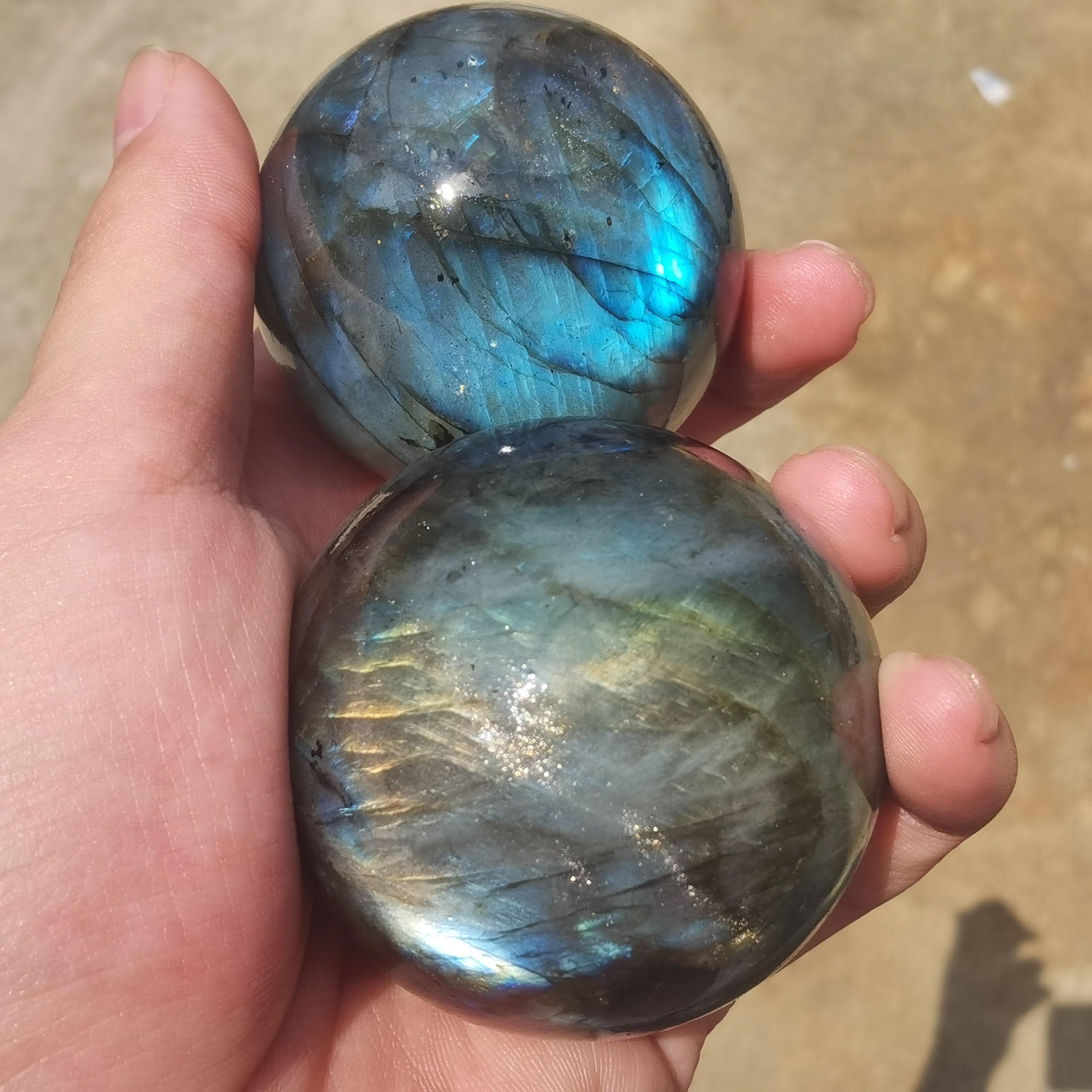 1PC Natural Labradorite Quartz Ballquartz Crystal Spherehome - Etsy