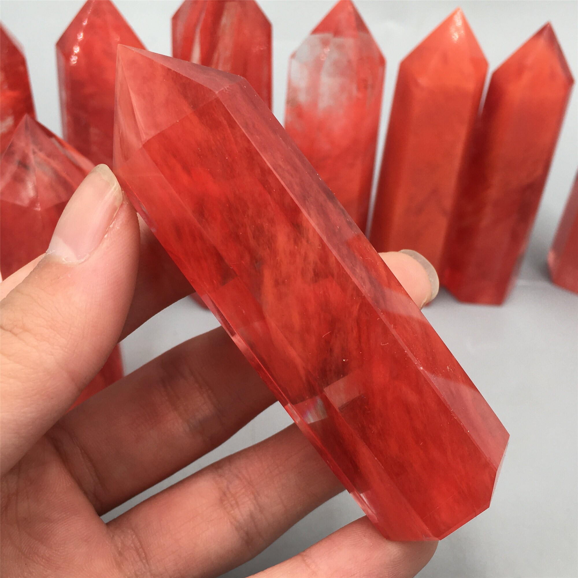 70g Red Smelting Stone Quartz Crystal Obeliskquartz Wand - Etsy