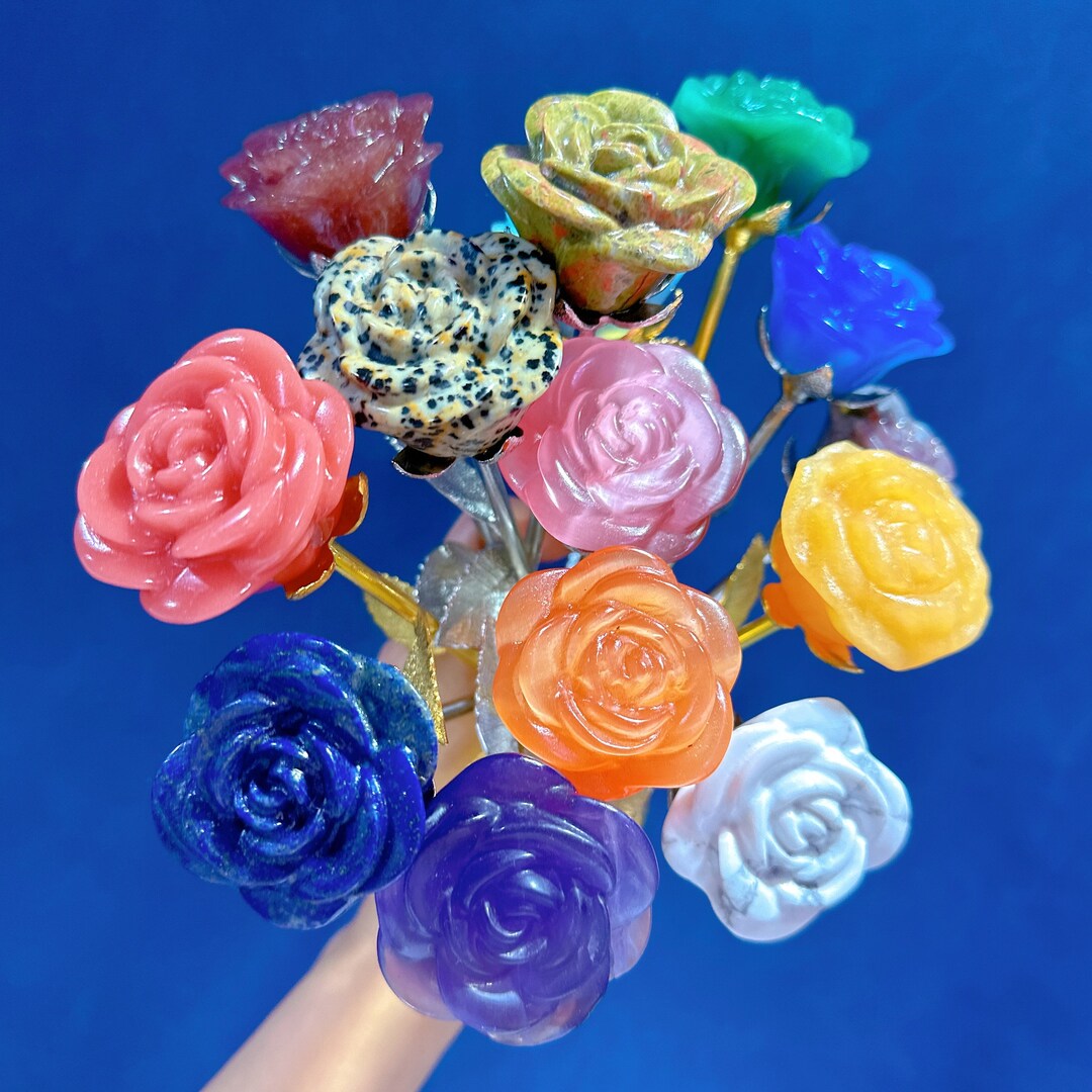 Crystal Rose,crystal Flower,crystal Jewelry,mineral Samples,home ...