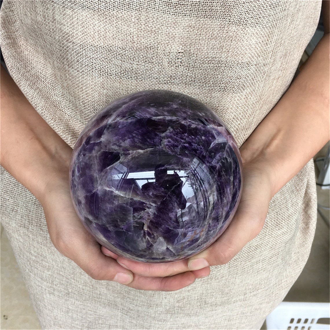 6.38LB Natural dream amethyst Sphere Crystal BallMineral | Etsy