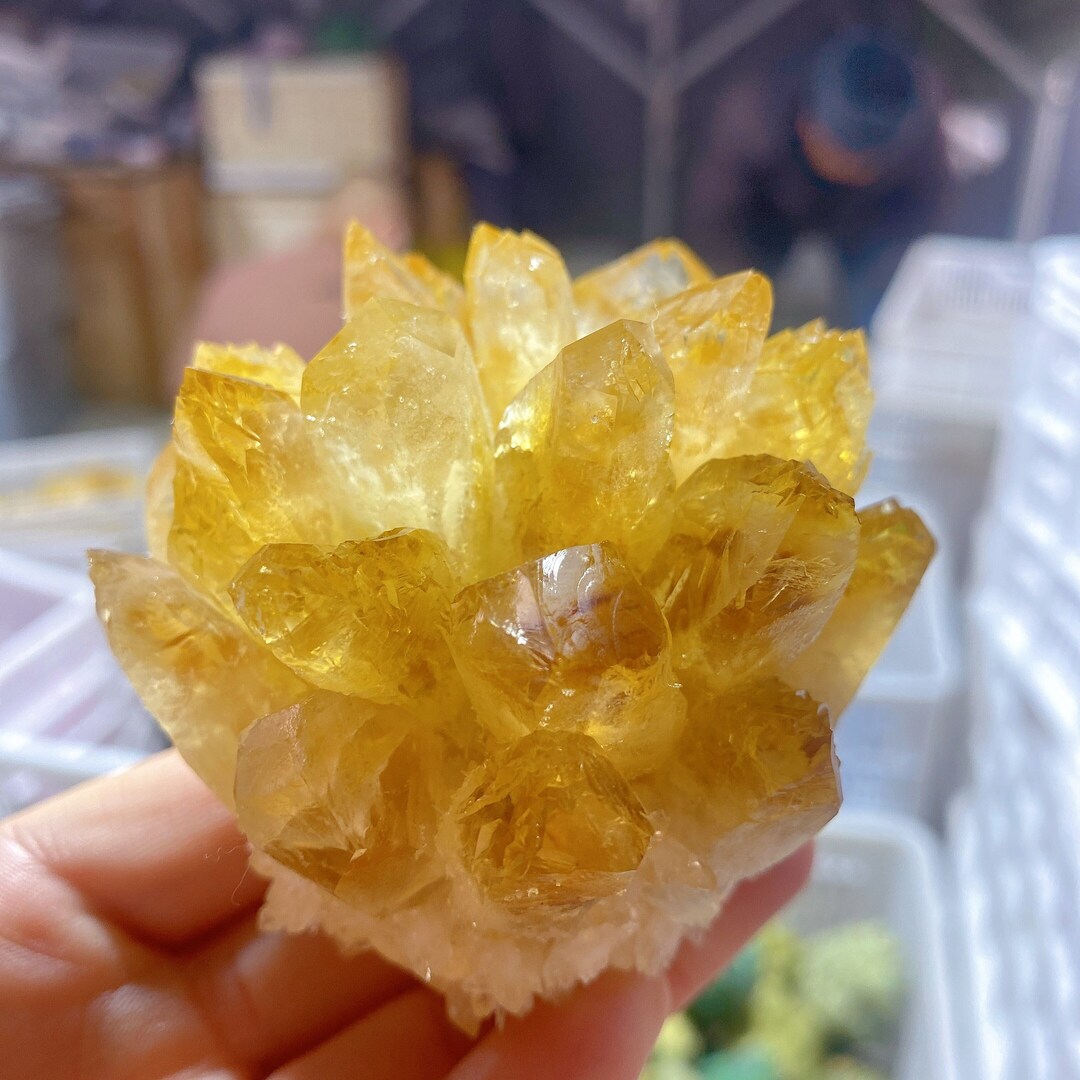 300-400g Citrine Cluster,quartz Crystal Vug,raw Quartz Crystal,mineral ...