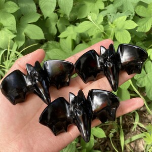 2.9 Natural Obsidian Bat,quartz Animal,crystal Bat,energy Crystal ...