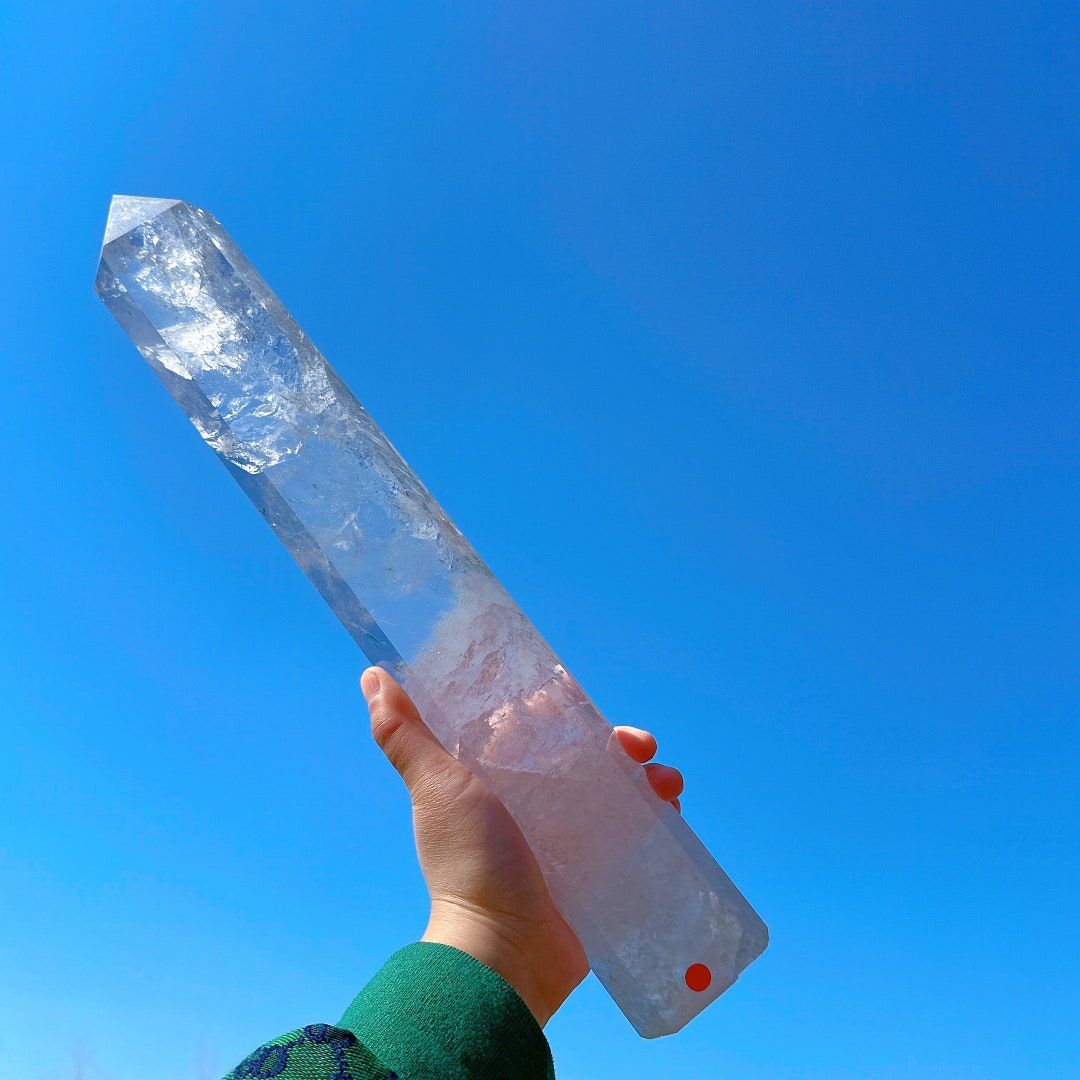Natural Clear Quartz Obelisk,big Quartz Crystal Wand Piont,crystal ...