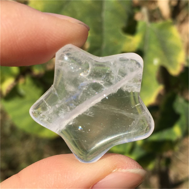 5pcs Natural Clear Quartz Starquartz Crystal Starmini | Etsy
