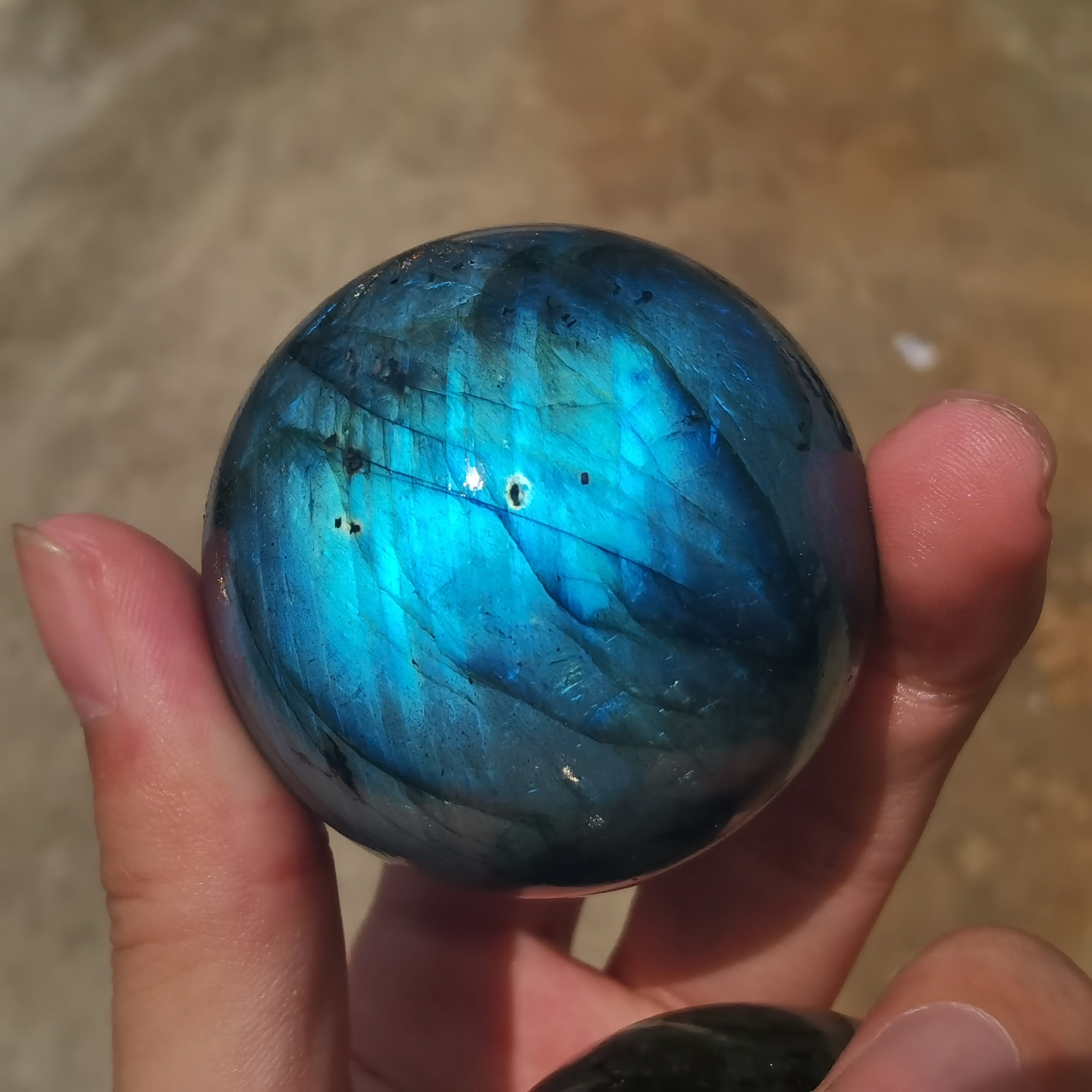 1PC Natural Labradorite Quartz Ballquartz Crystal Spherehome - Etsy